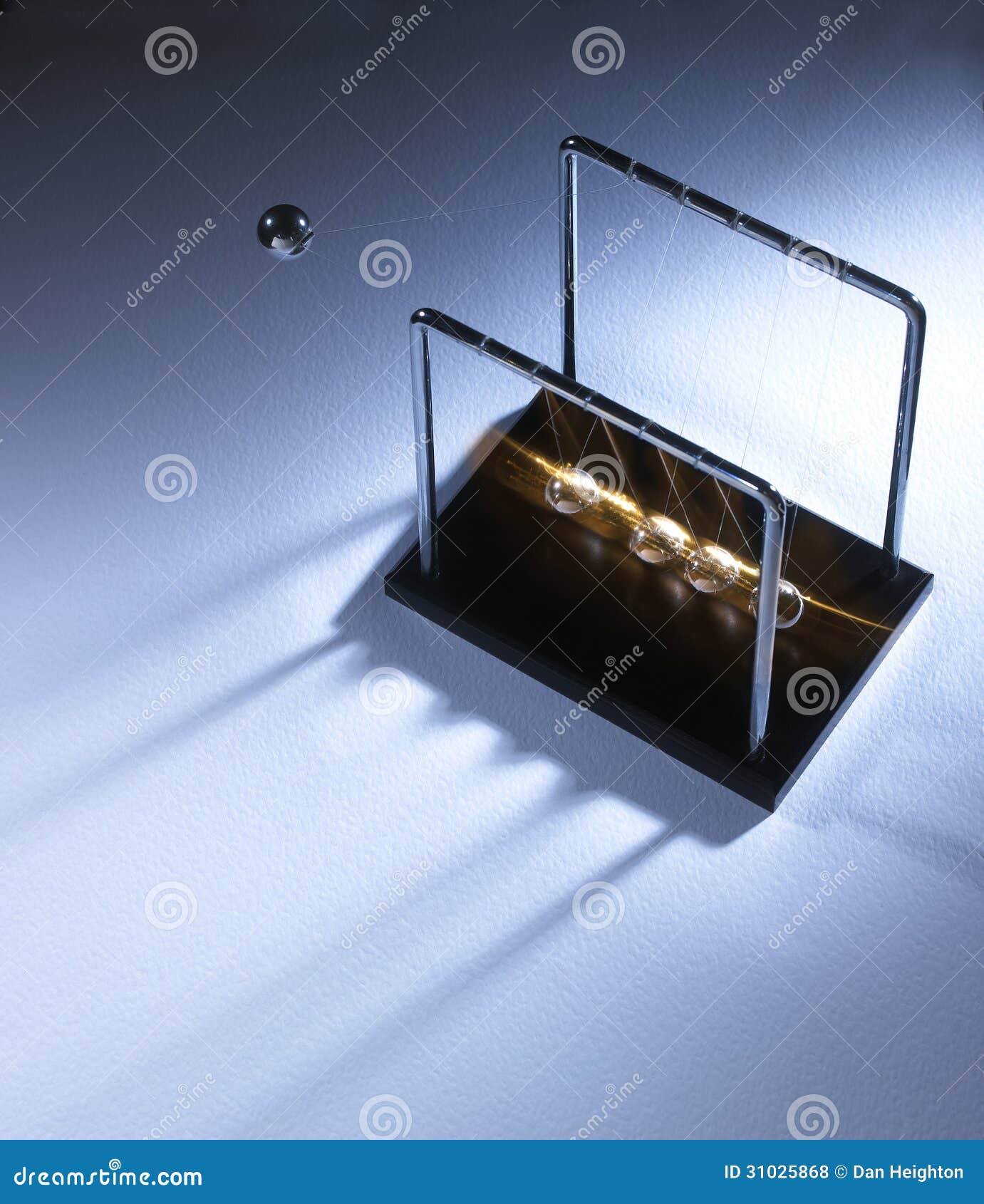 Newtons Cradle Balancing Balls In Dark Tone. Movement Physics And ...