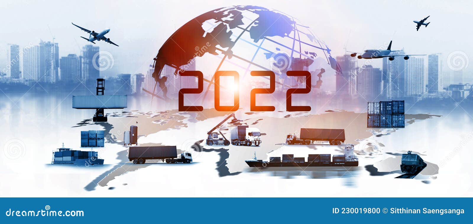 The World Logistics Background or Transportation Stock Photo - Image of ...