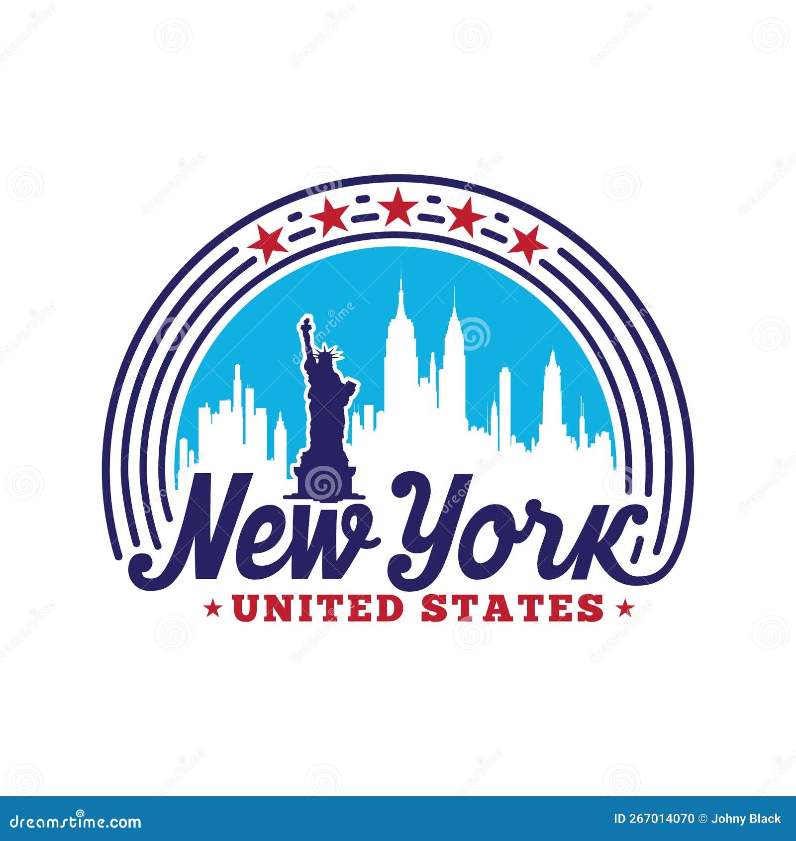 New York City, United States. Logo Design Template. Vector Illustration ...