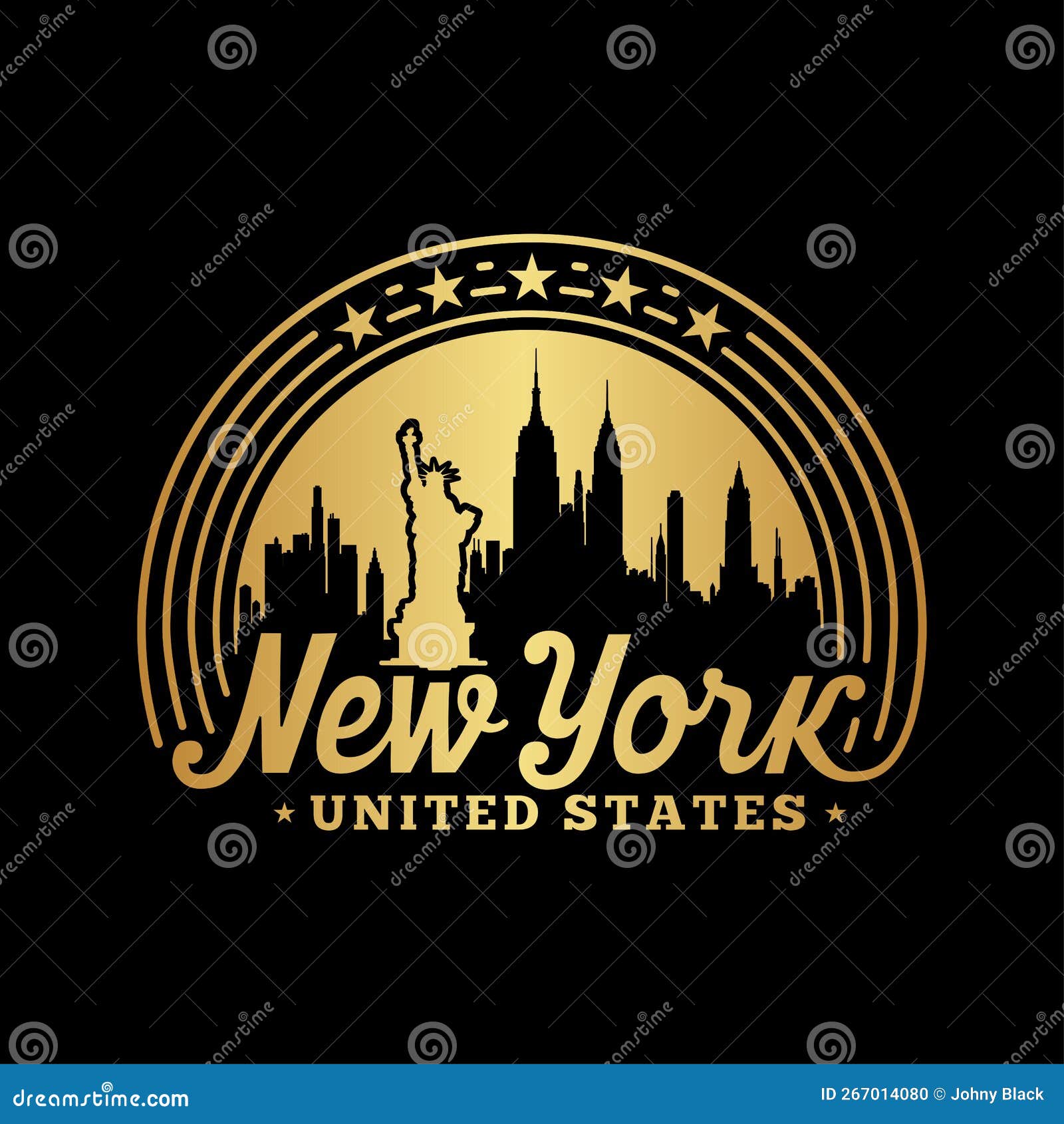 New York City, United States. Logo Design Template. Vector Illustration ...