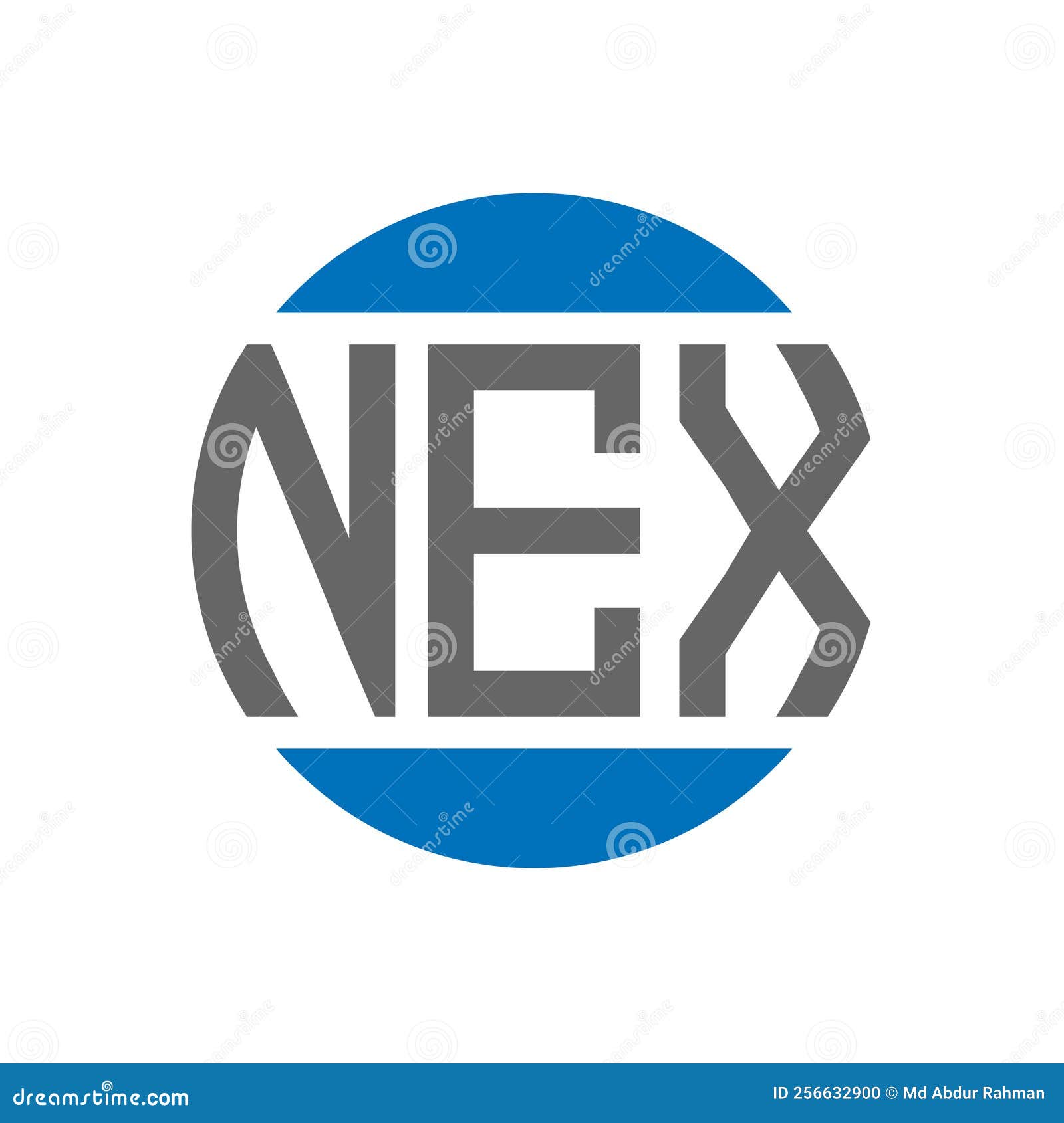 NEX Letter Logo Design on White Background. NEX Creative Initials ...