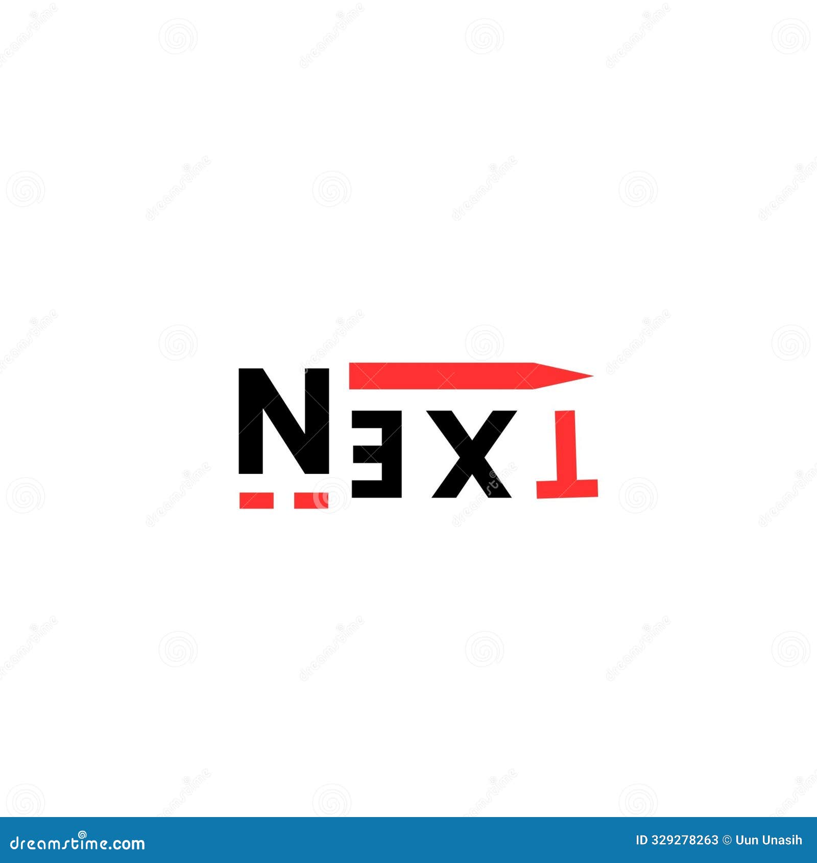 Next Typographic Logo Illustration Stock Illustration - Illustration of ...