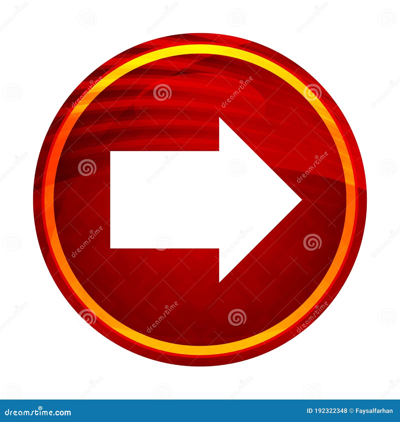 Next Arrow Icon Creative Red Round Button Illustration Design Stock ...