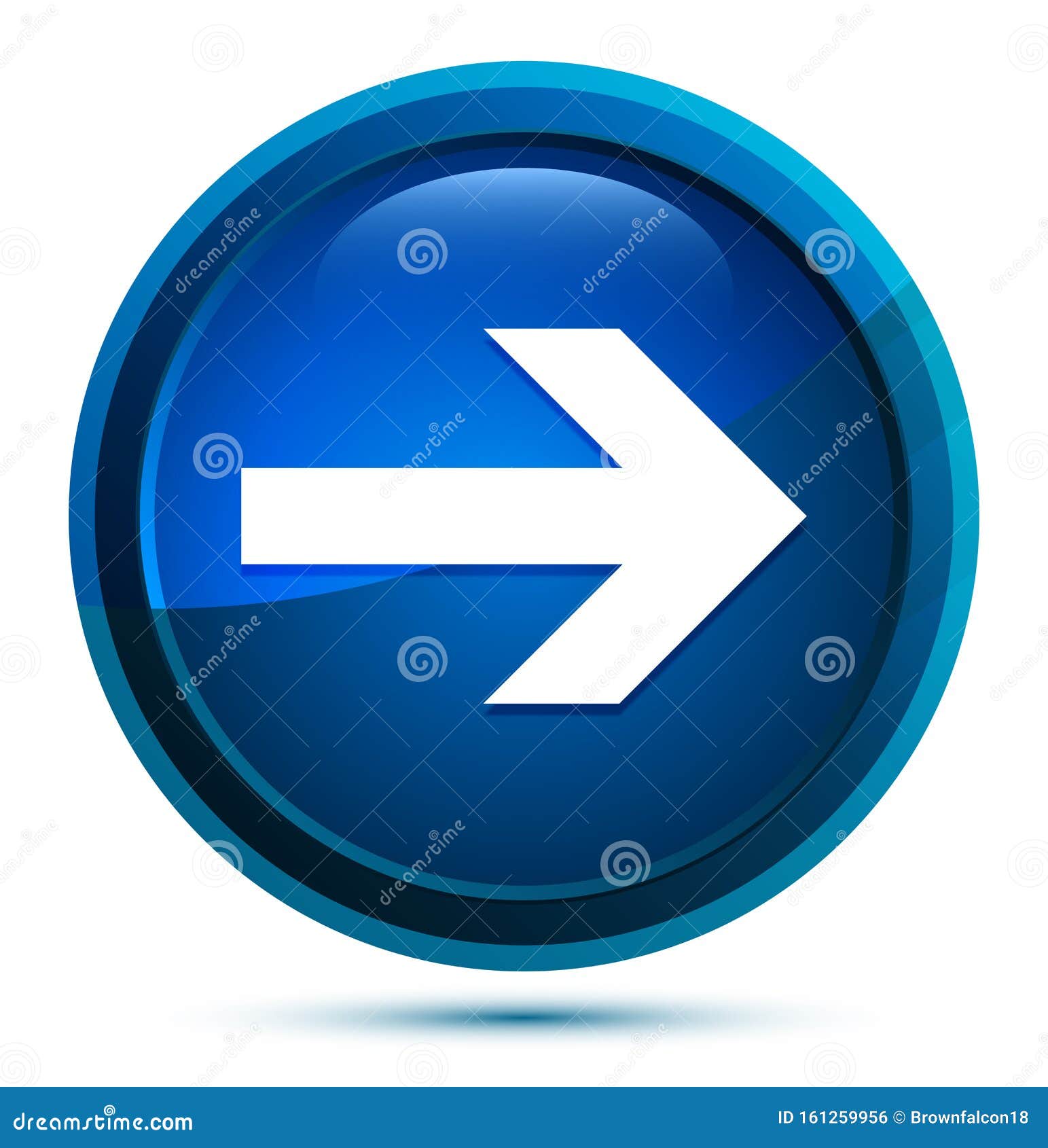 Next Arrow Icon Elegant Blue Round Button Illustration Stock Vector ...