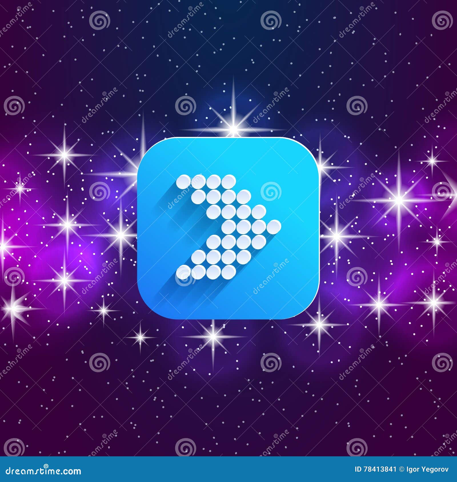 Next Arrow Icon. Forward Sign. Right Direction Symbol. Square Icon and ...