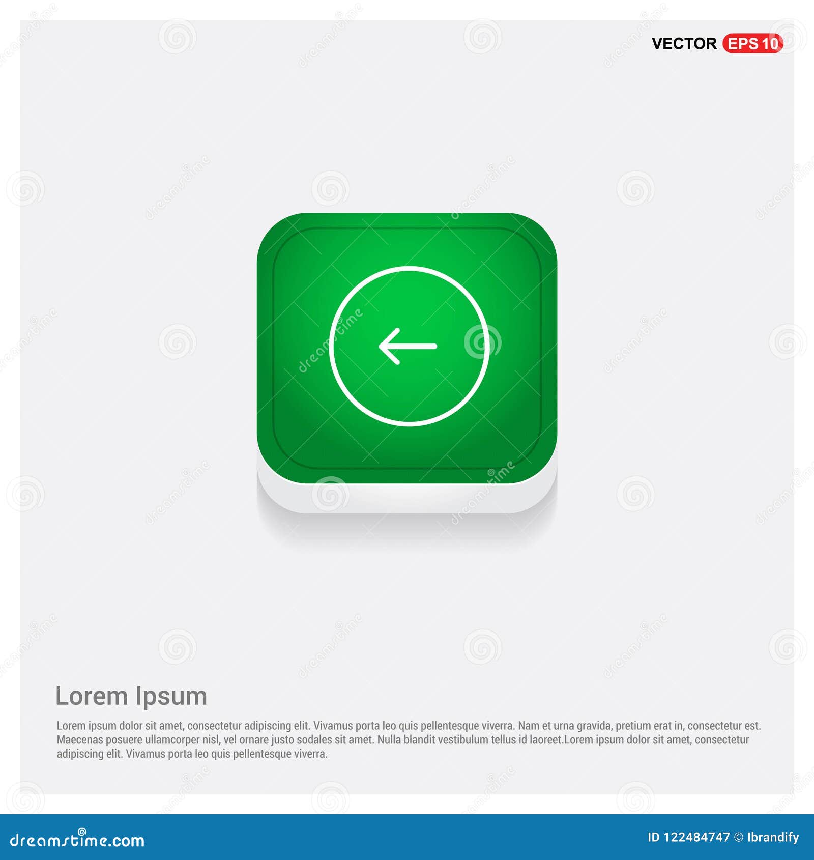 Next Arrow Icon Green Web Button Stock Vector - Illustration of graphic ...