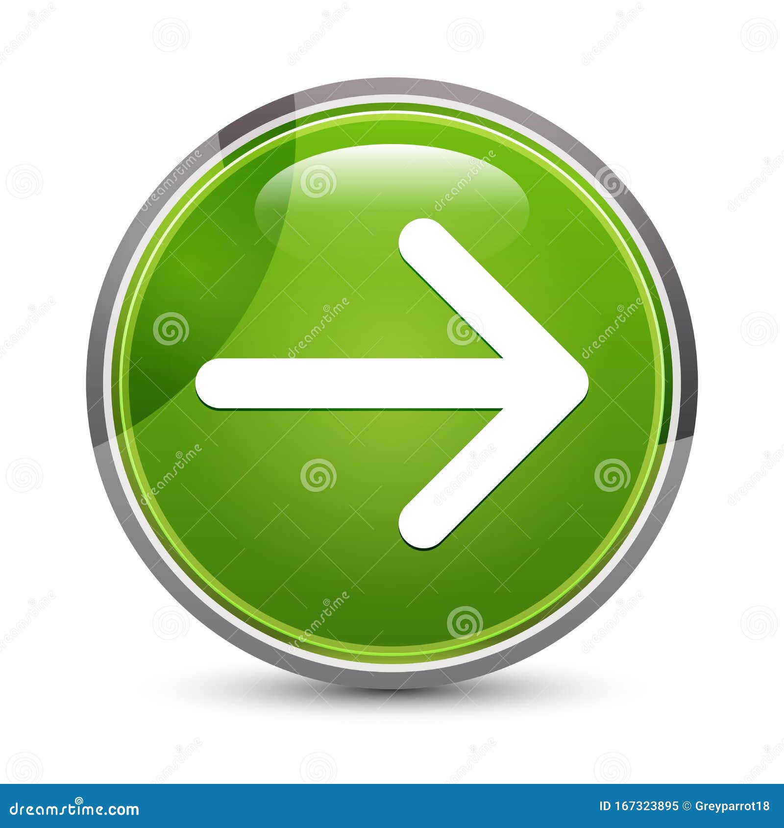 Next Arrow Icon Elegant Green Round Button Vector Illustration Stock ...