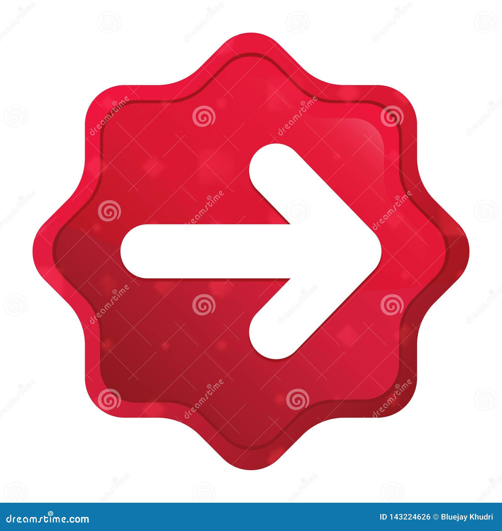 Next Arrow Icon Misty Rose Red Starburst Sticker Button Stock ...