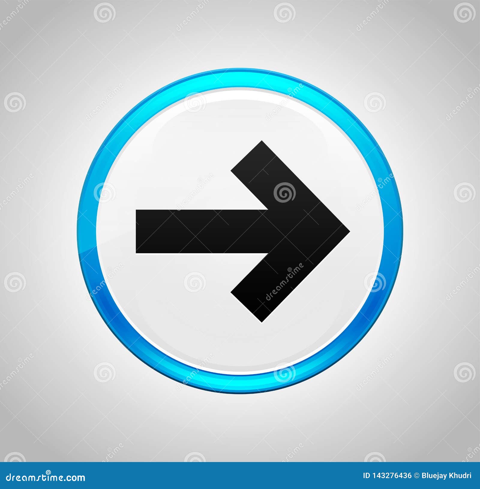 Next Arrow Icon Round Blue Push Button Stock Illustration ...