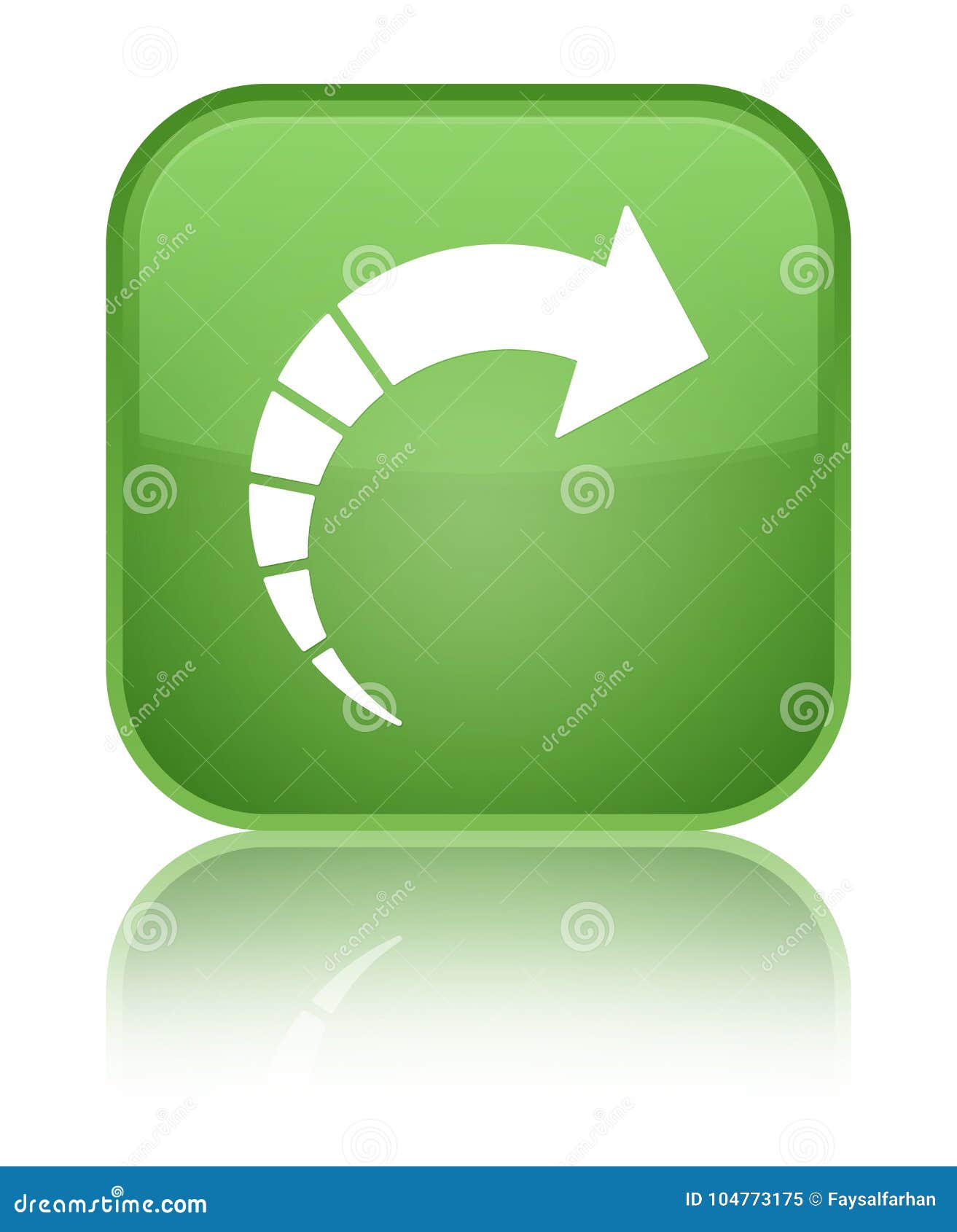 Next Arrow Icon Special Soft Green Square Button Stock Illustration ...
