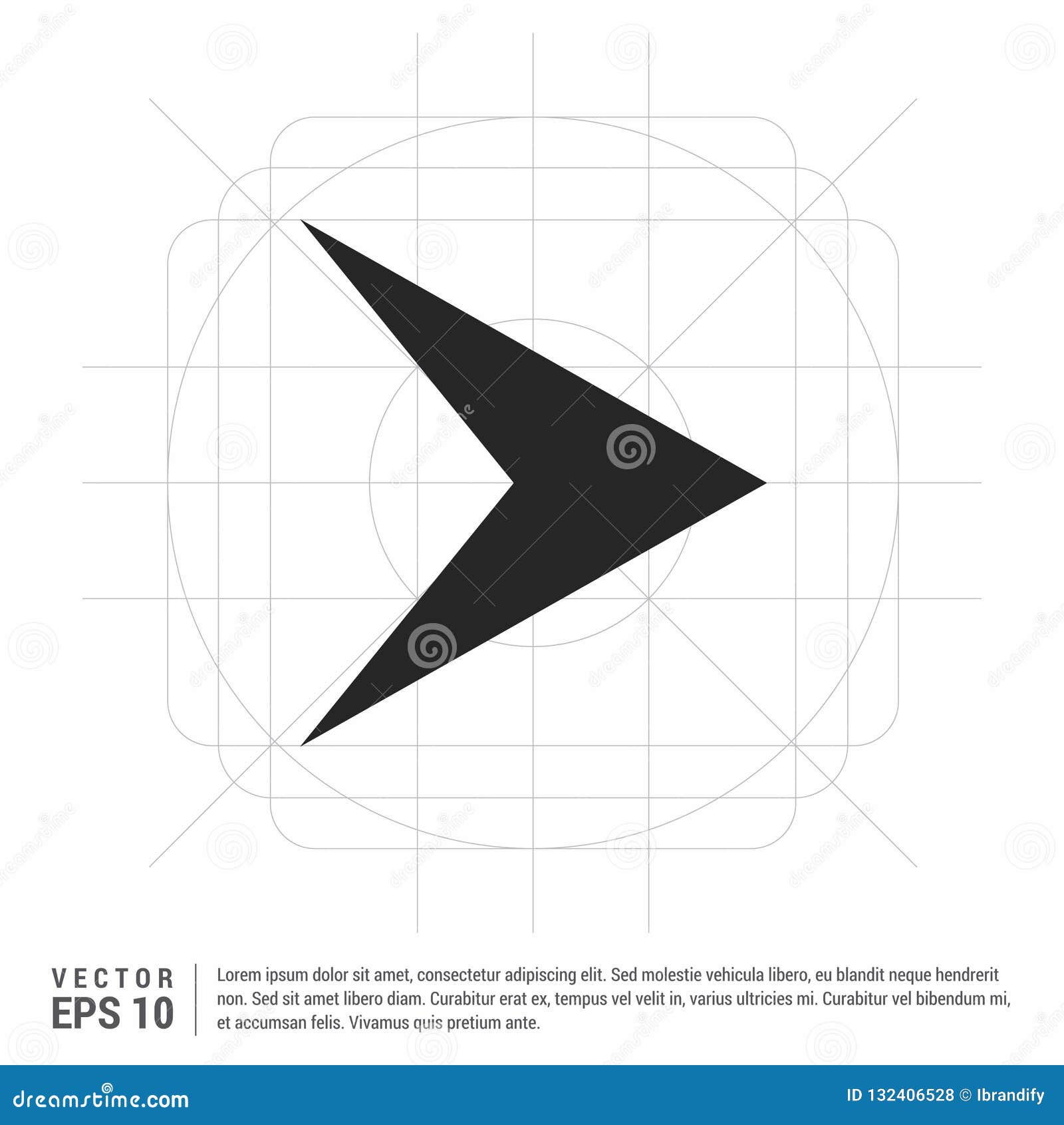 Next Arrow Icon stock vector. Illustration of download - 132406528