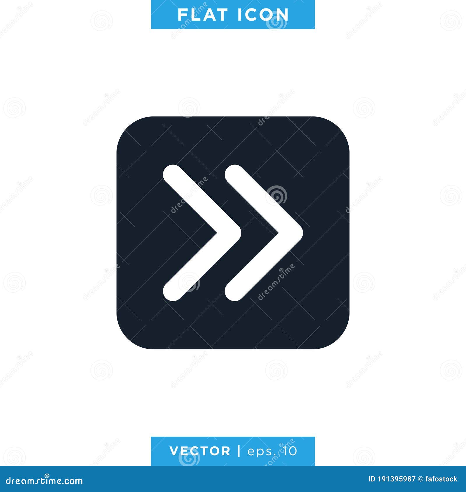 Next Arrow Icon Vector Logo Design Template. Editable Stroke Stock ...