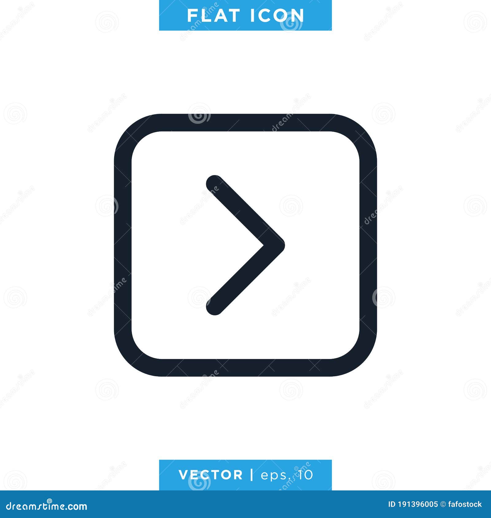 Next Arrow Icon Vector Logo Design Template. Editable Stroke Stock ...
