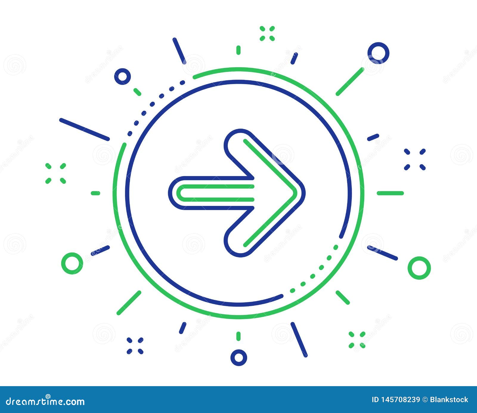 Next Arrow Line Icon. Forward Arrowhead. Vector Stock Vector - Illustration of vector, traffic ...