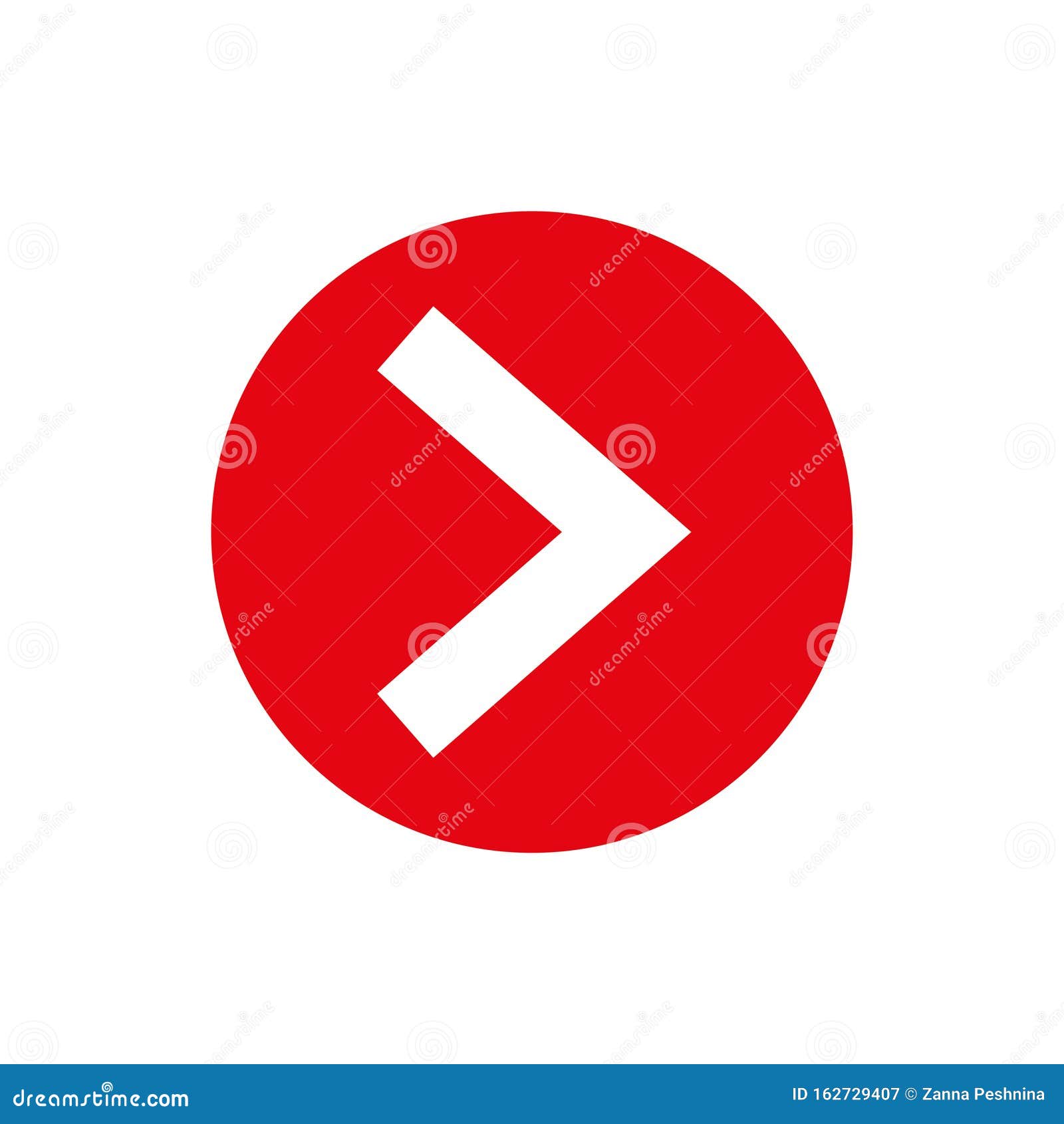 Next Arrow Vector. Flat Red Circle Shape and Arrow Stock Vector ...