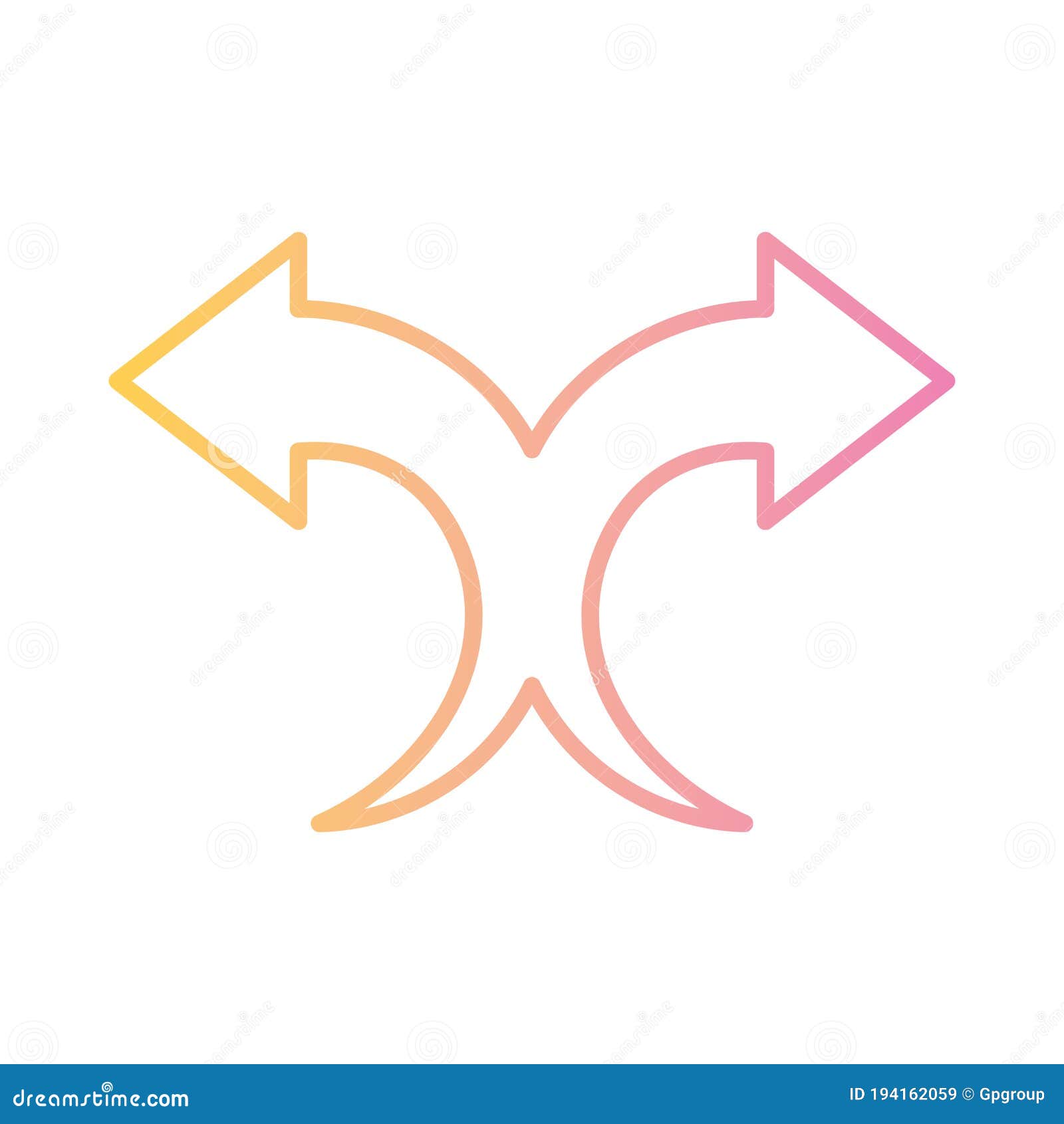 Before and Next Arrows Gradient Style Icon Vector Design Stock Vector ...