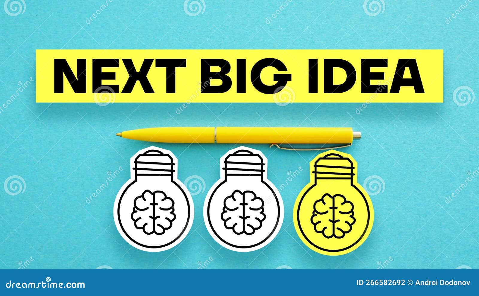 Next Big Idea is Shown Using the Text Stock Photo - Image of meaning ...