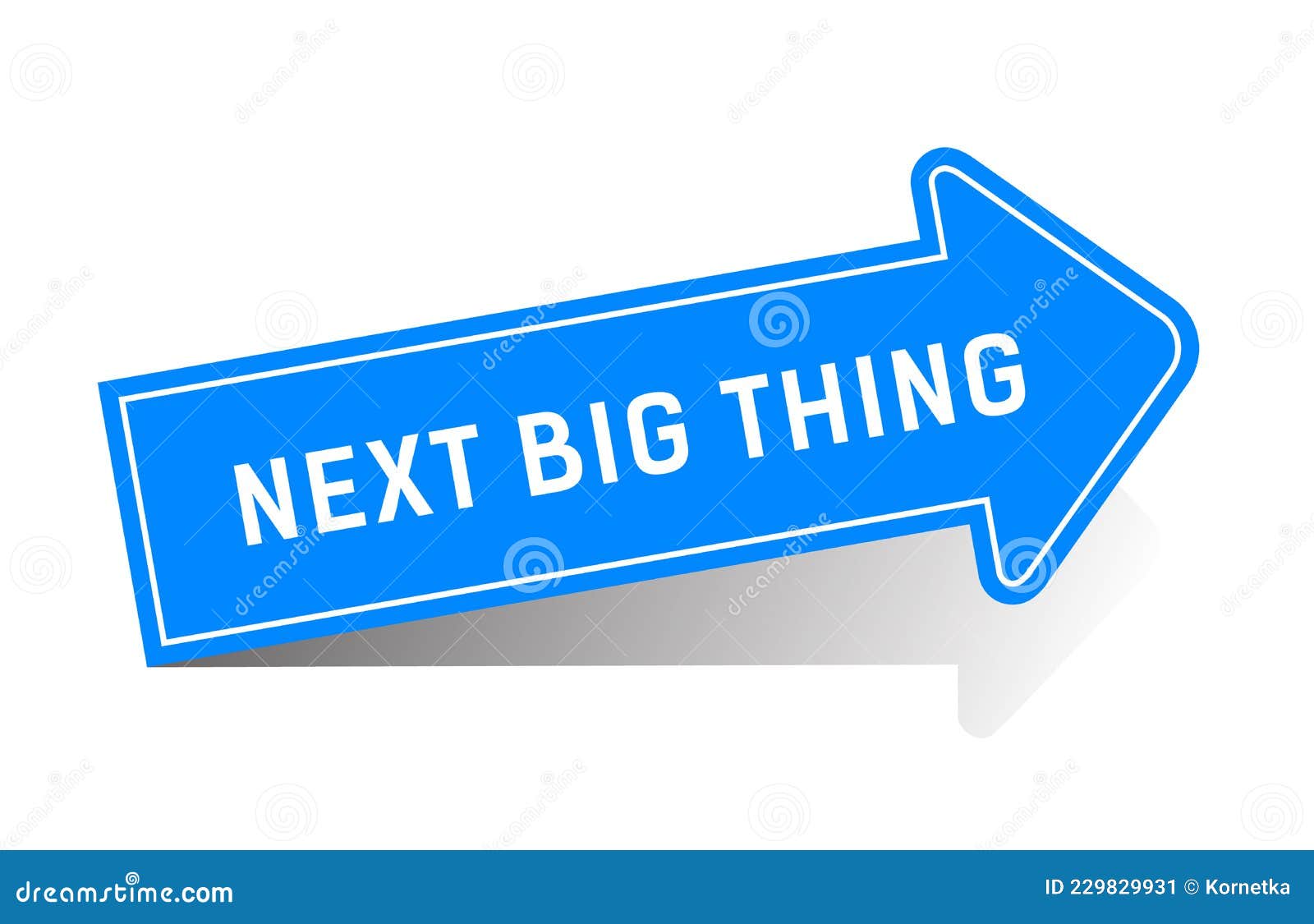 Next Big Thing is a Message on Blue Arrow. Stock Vector - Illustration ...