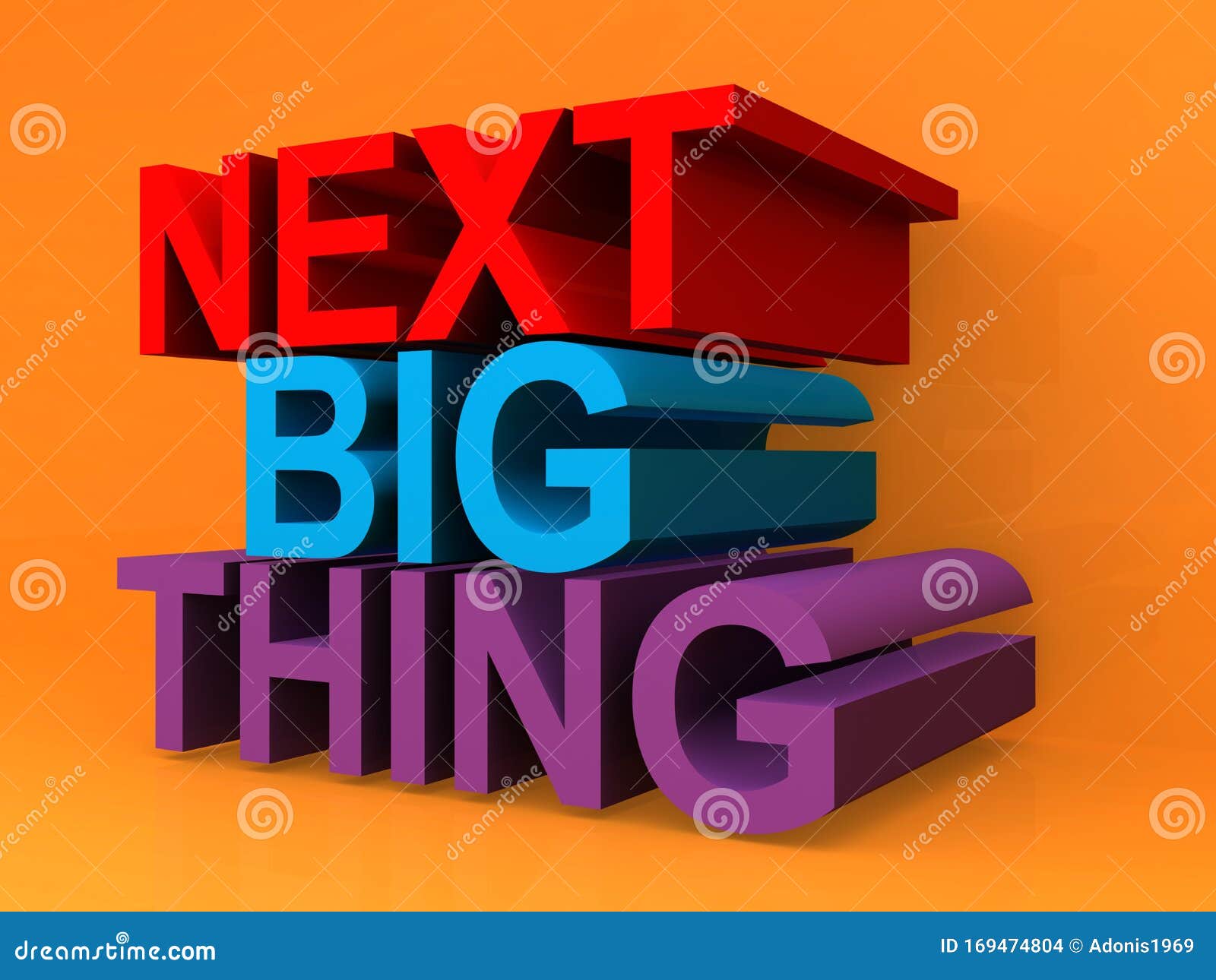 Next big thing on orange stock illustration. Illustration of ...