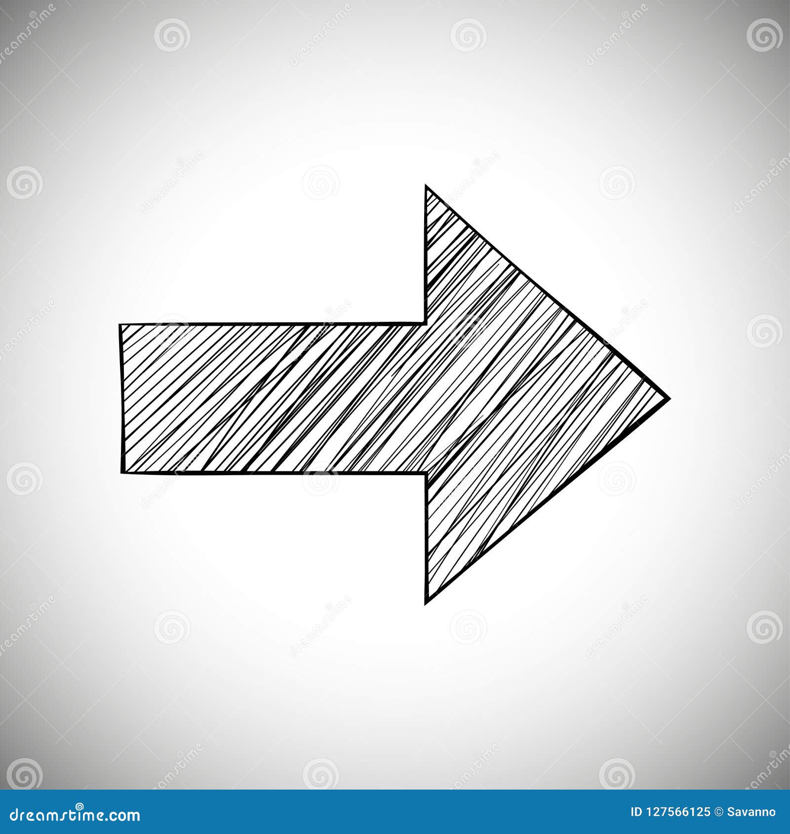 Next Black Arrow. Hatching Technique Stock Vector - Illustration of ...