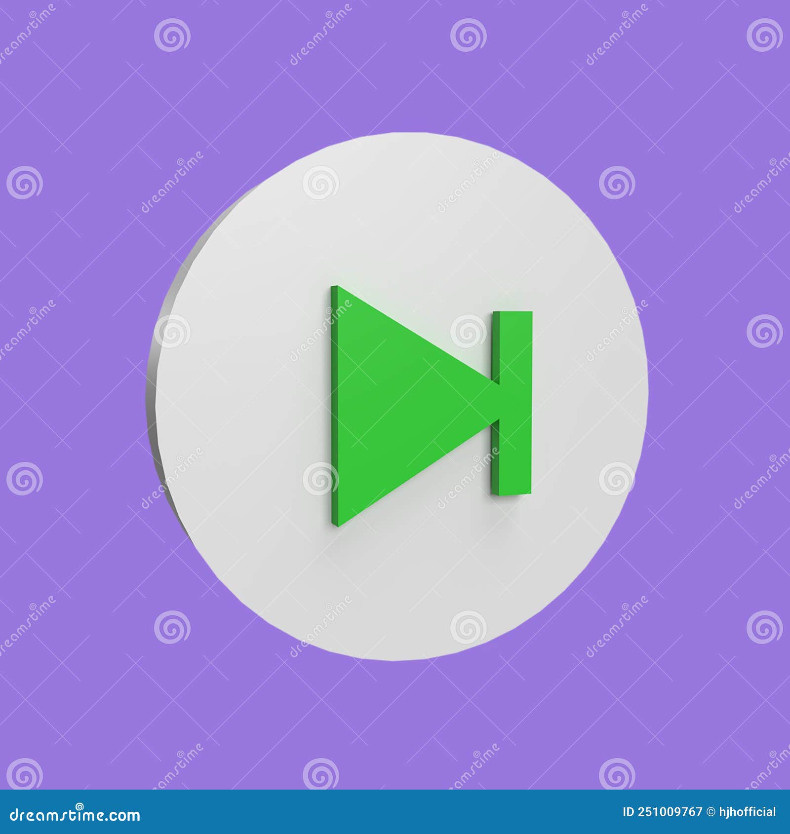 Next Button 3d Icon Model Cartoon Style Concept. Render Illustration ...