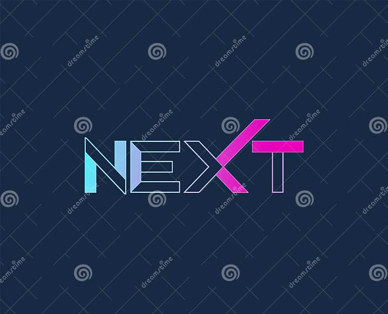 Next Calligraphy Logo Vector Templates Stock Illustration ...
