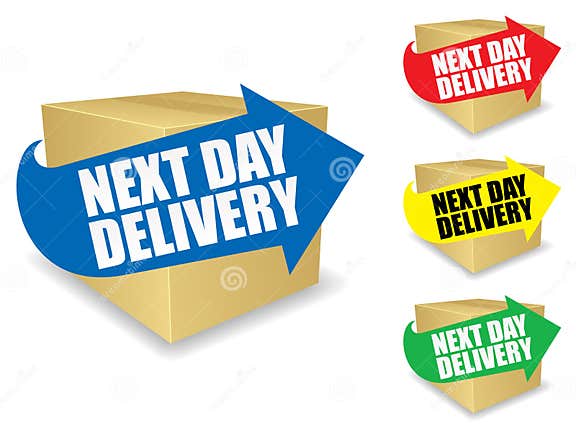 Next Day Delivery Icon EPS stock vector. Illustration of component ...