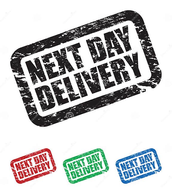 Next day delivery stamps stock vector. Illustration of stamp - 37290345