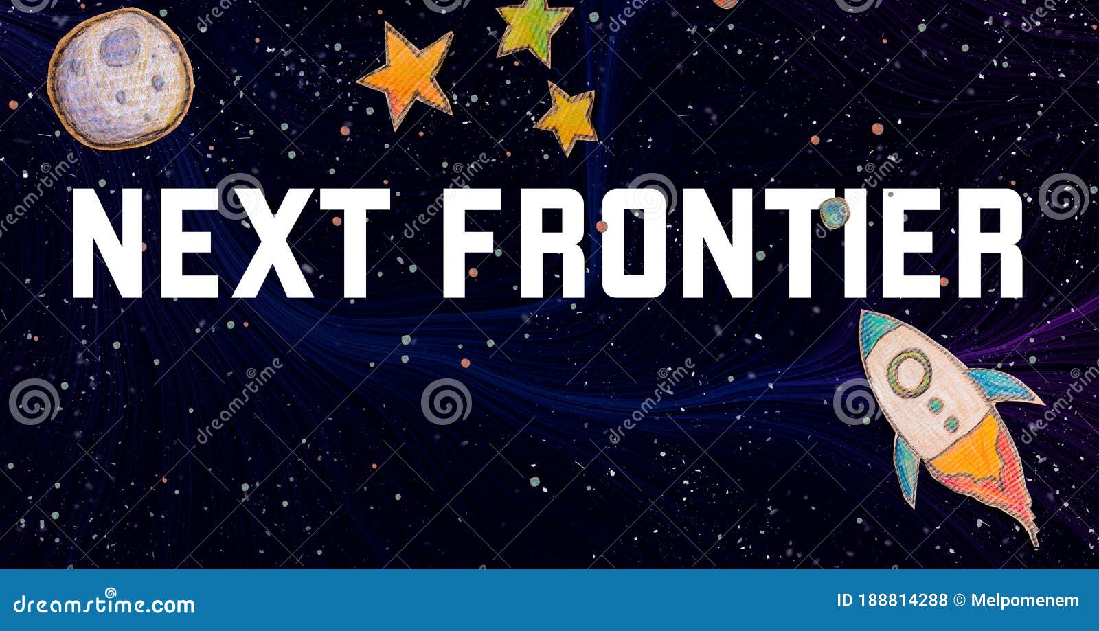 Next Frontier Theme with a Space Background Stock Illustration ... Next Frontier Theme with a Space Background Stock Illustration ...