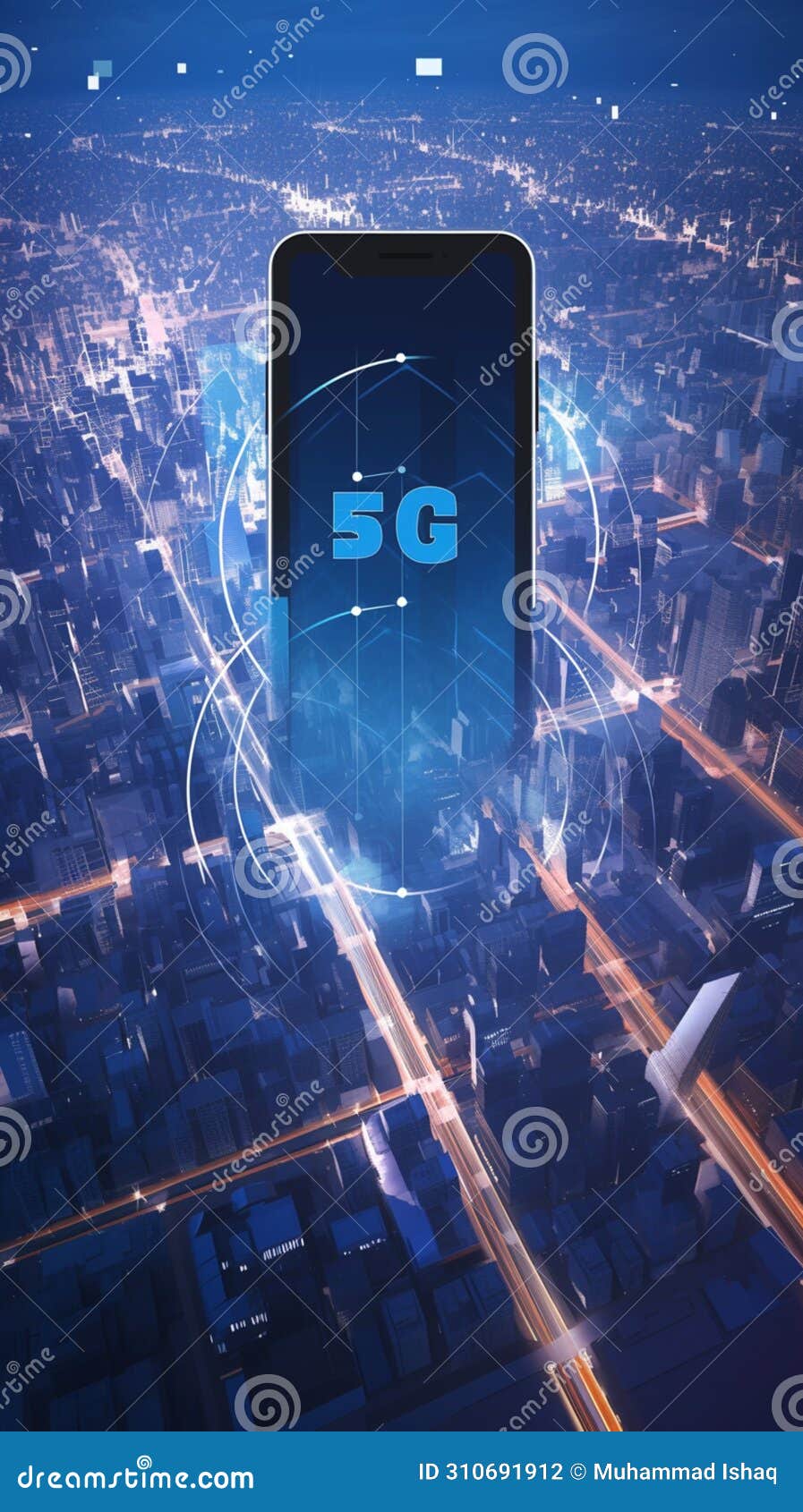 Next Gen Connectivity 3D Illustration Showcasing Future 5G Network ...