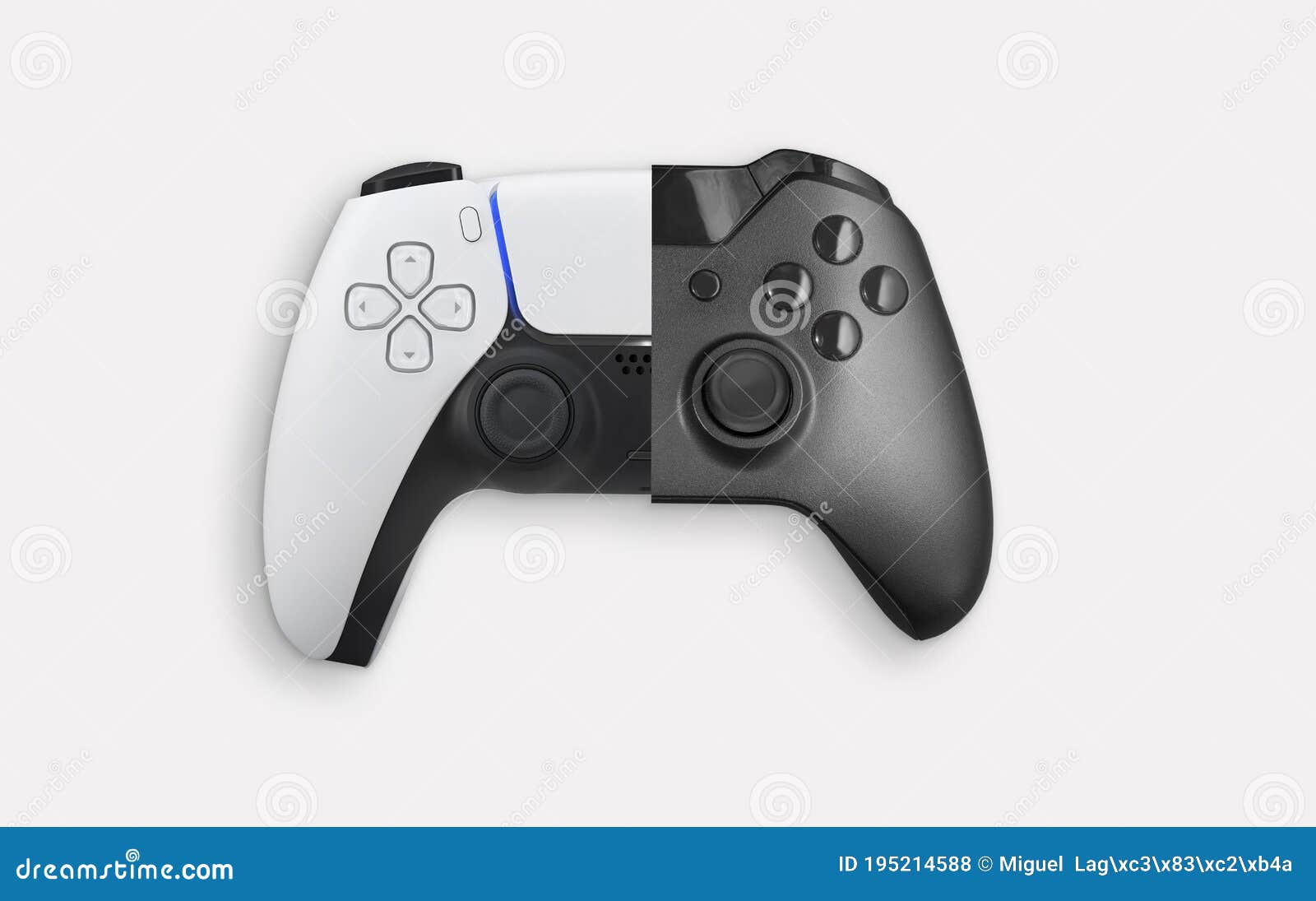 Next Gen Game Controller and Actual Game Controller Comparation. Stock ...