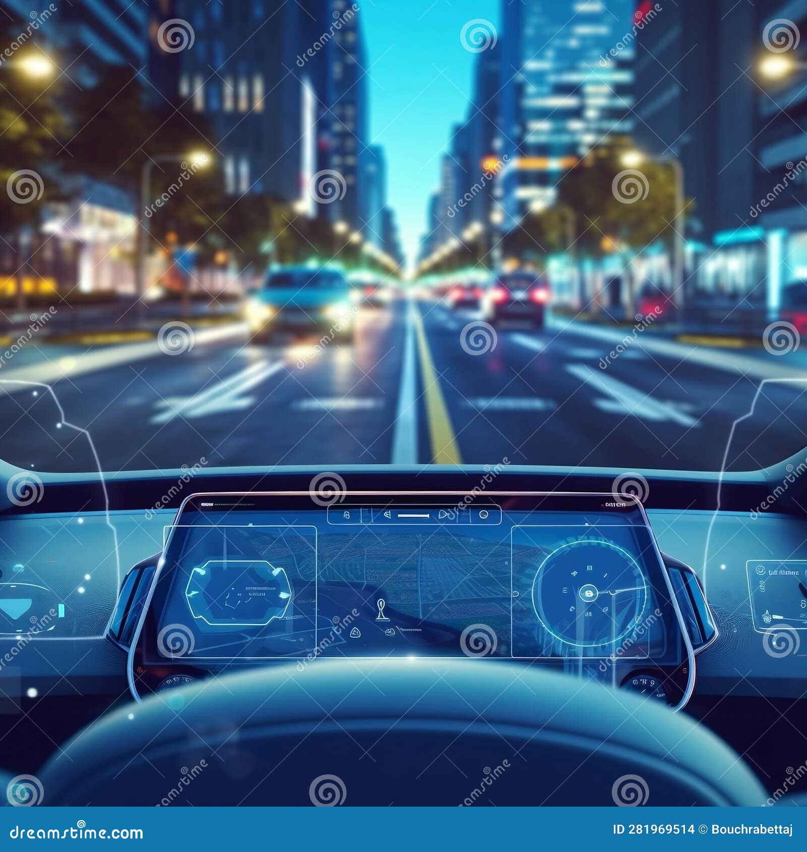 Next-Gen Smart Car: Cutting-Edge Autonomous Driving Technology with HUD ...