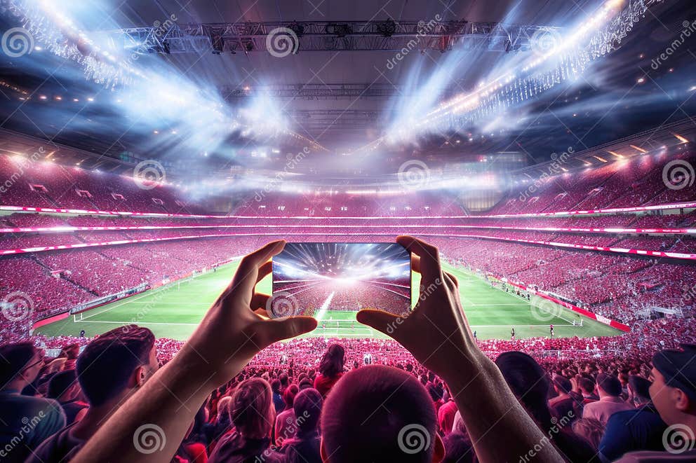 Next Gen Soccer Viewing: 5g Enabled Stadium Experience Stock ...