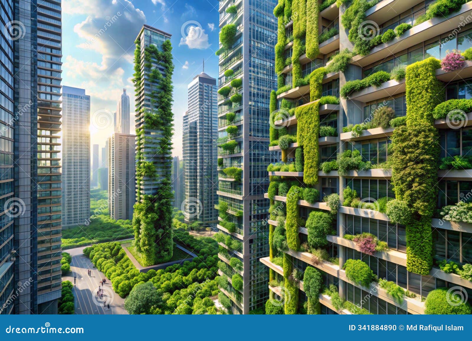 Next-Gen Urban Plants stock illustration. Illustration of architecture ...