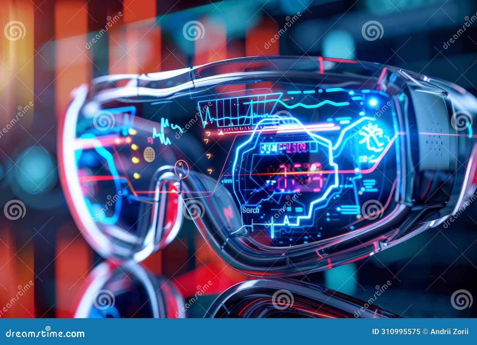 Next-Gen VR Headset Display Stock Image - Image of closeup, immersive ...