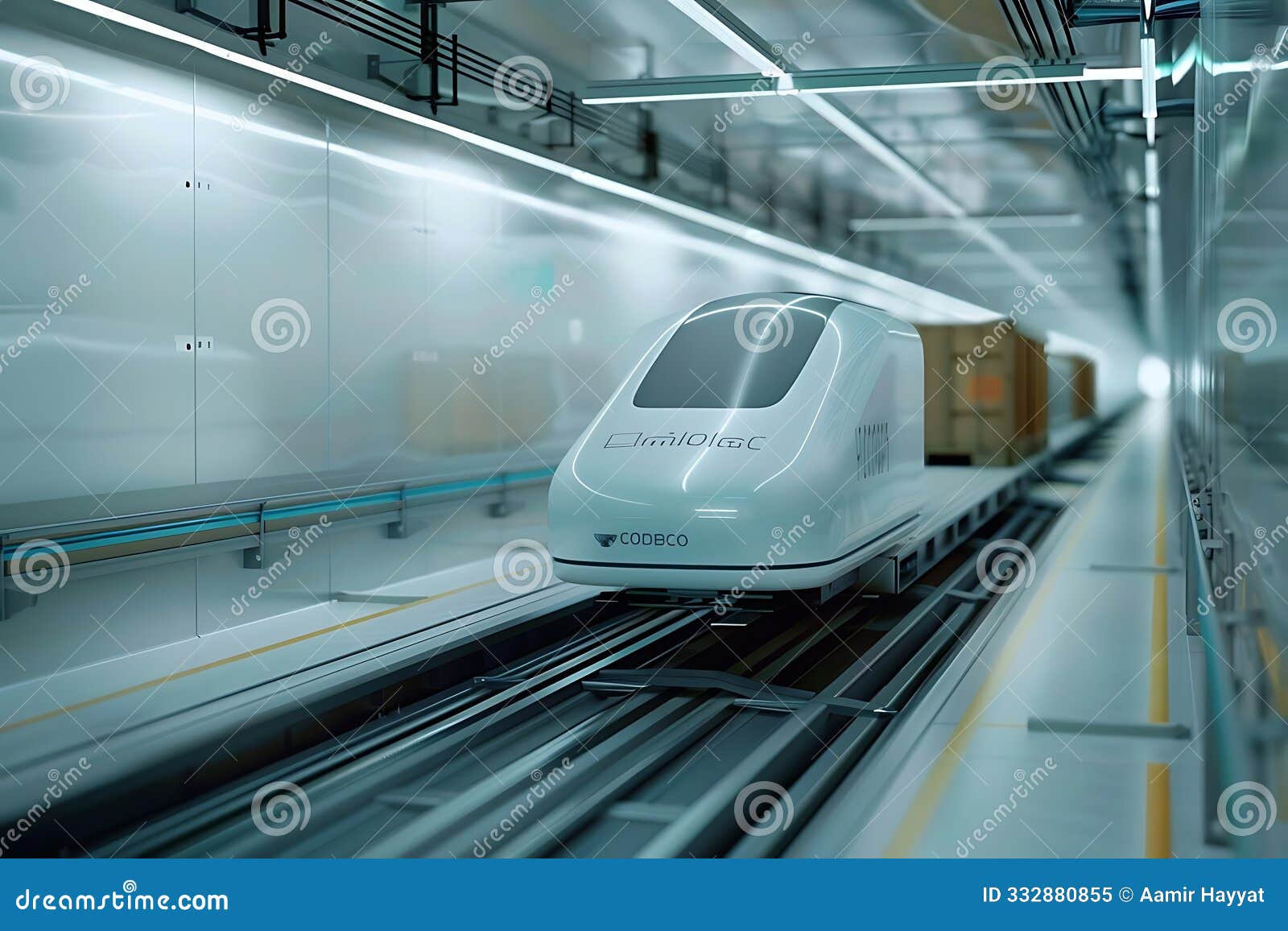 Next-Generation Electric Bullet Train with High-Speed Technology Stock ...