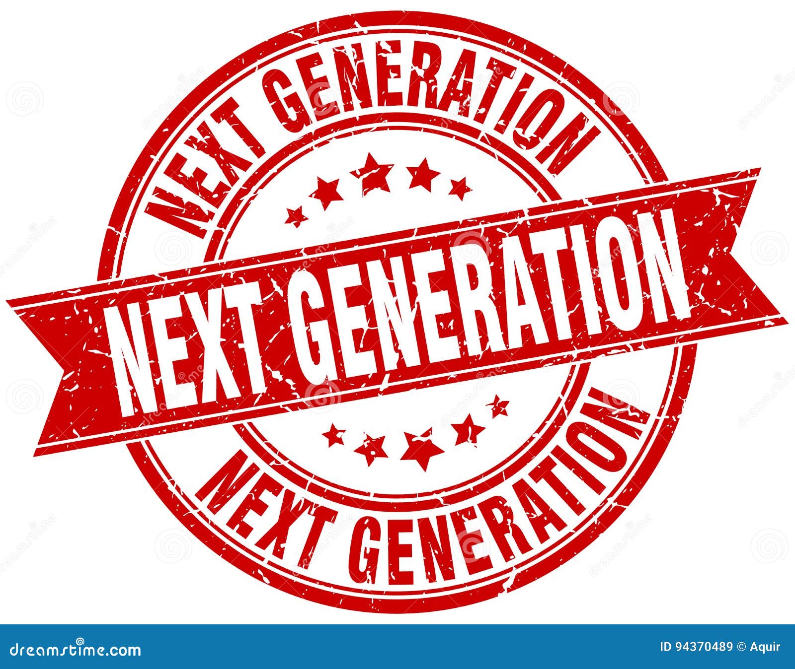 Next Generation Round Grunge Stamp Stock Vector - Illustration of badge ...