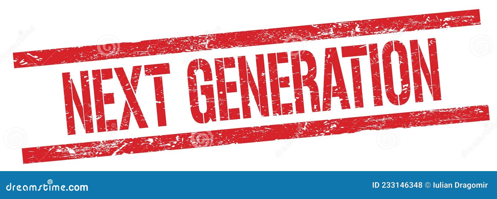 NEXT GENERATION Text on Red Grungy Rectangle Stamp Stock Illustration ...