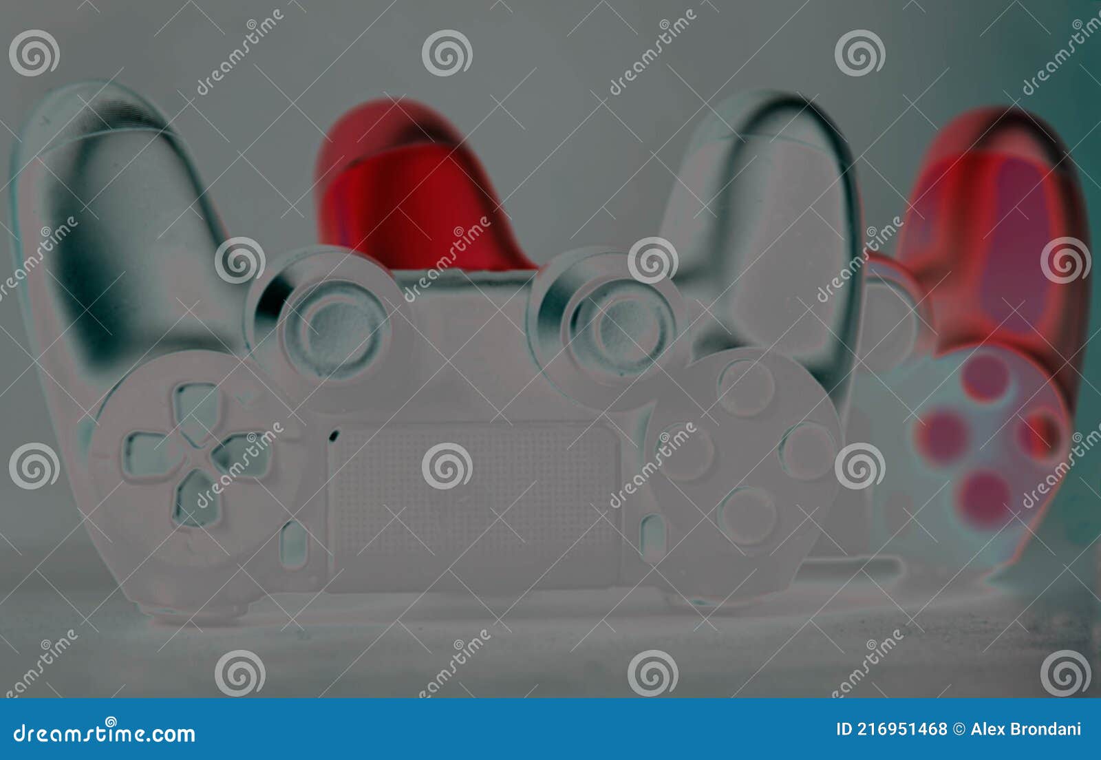 Next Generation Video Game Controls Stylized on Light Background Stock ...