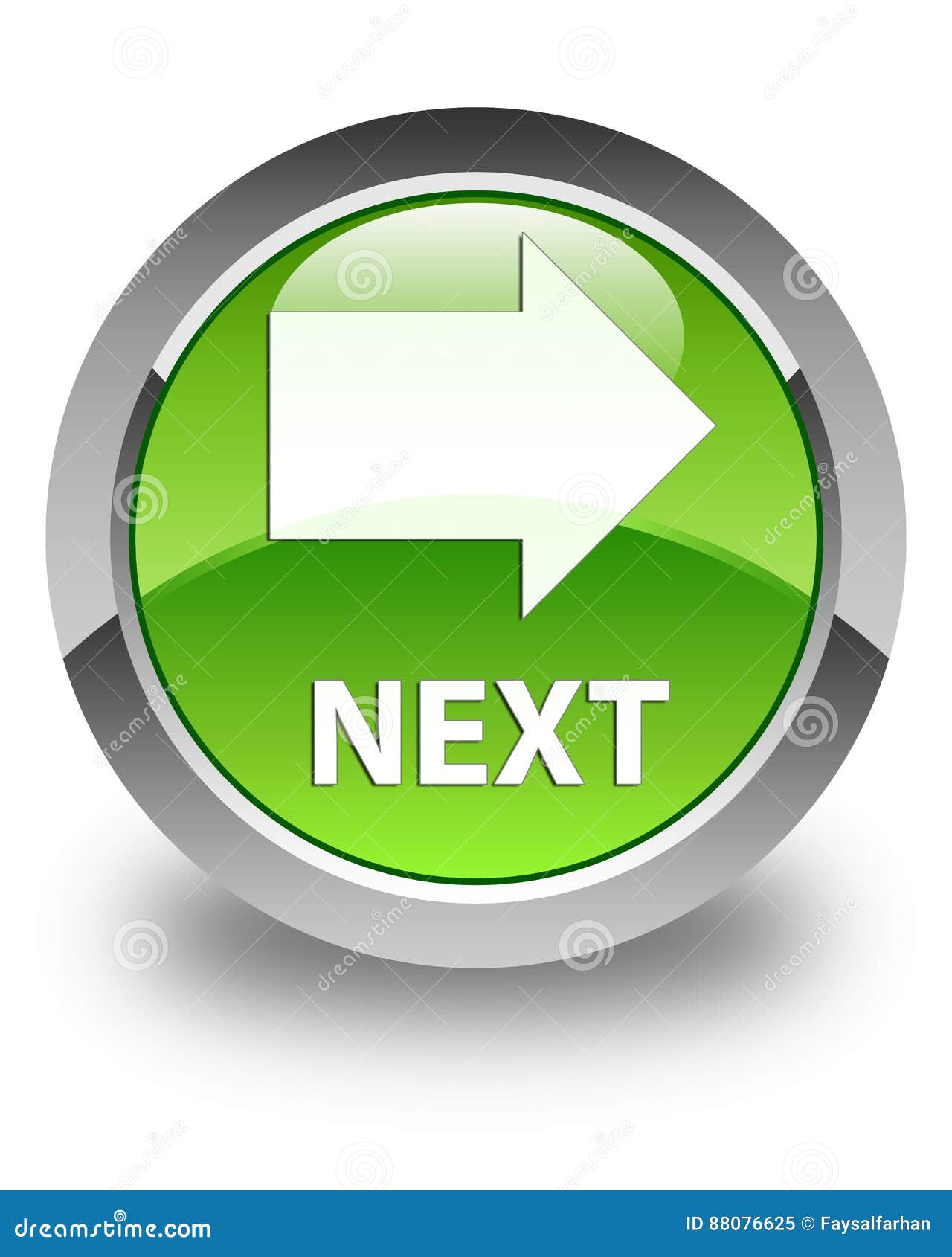 Next Glossy Green Round Button Stock Illustration - Illustration of ...