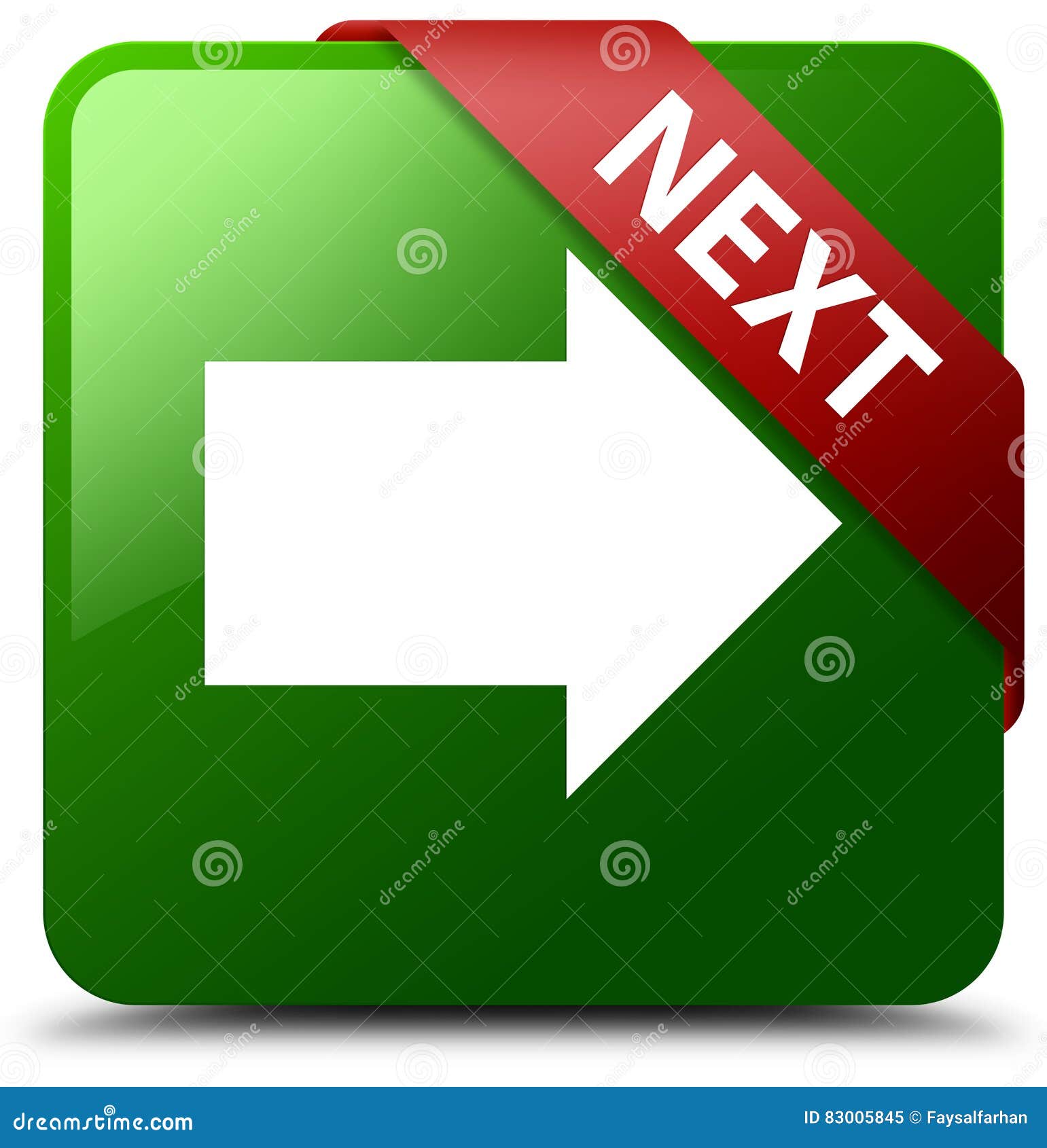 Next green square button stock illustration. Illustration of sign ...