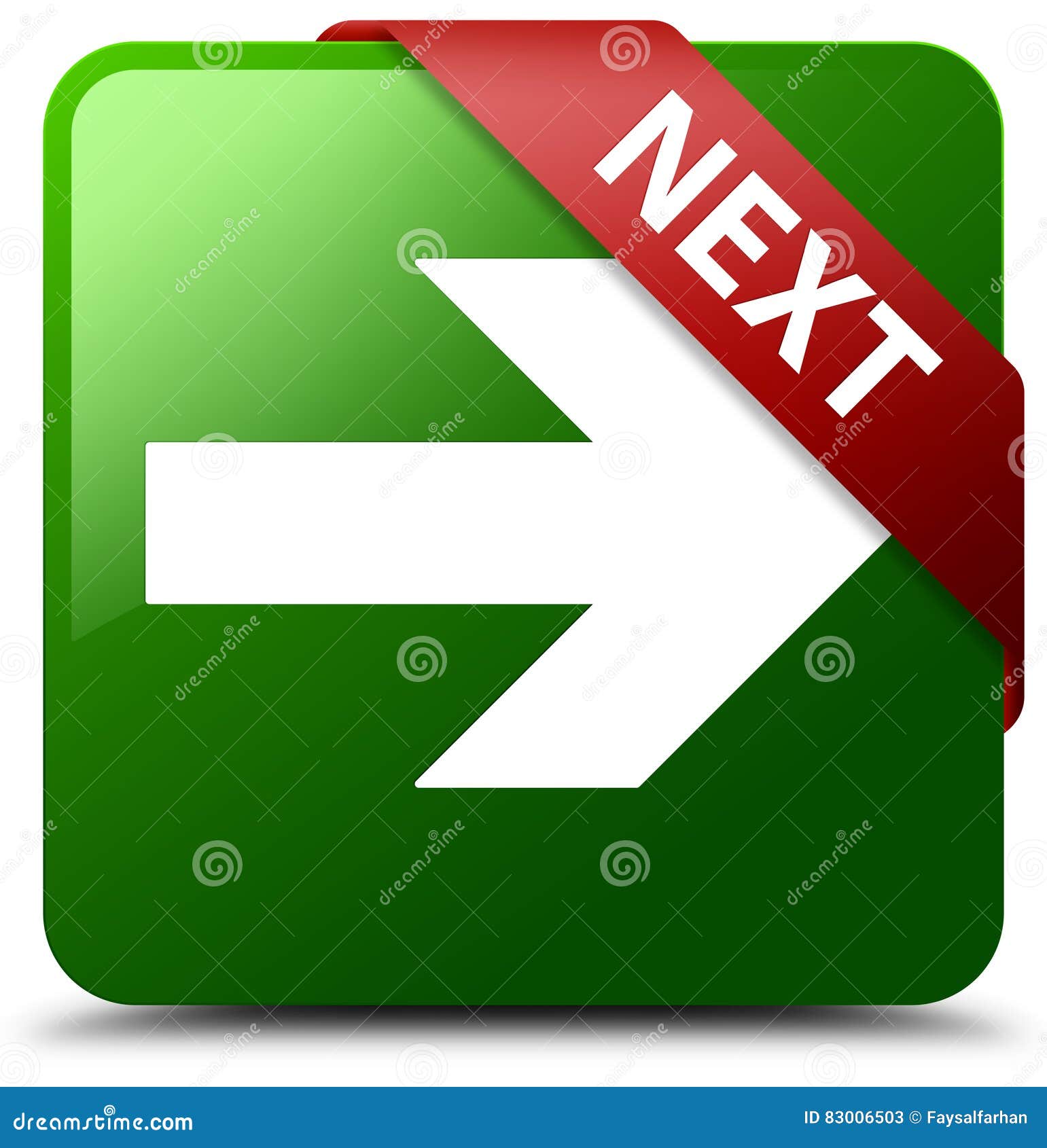 Next green square button stock illustration. Illustration of navigation ...