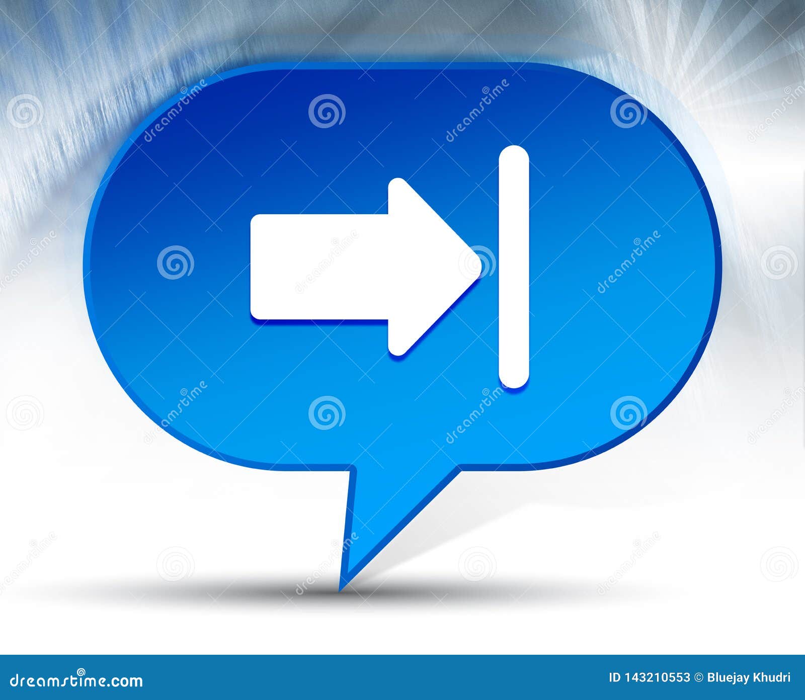 Next Icon Blue Bubble Background Stock Illustration - Illustration of ...