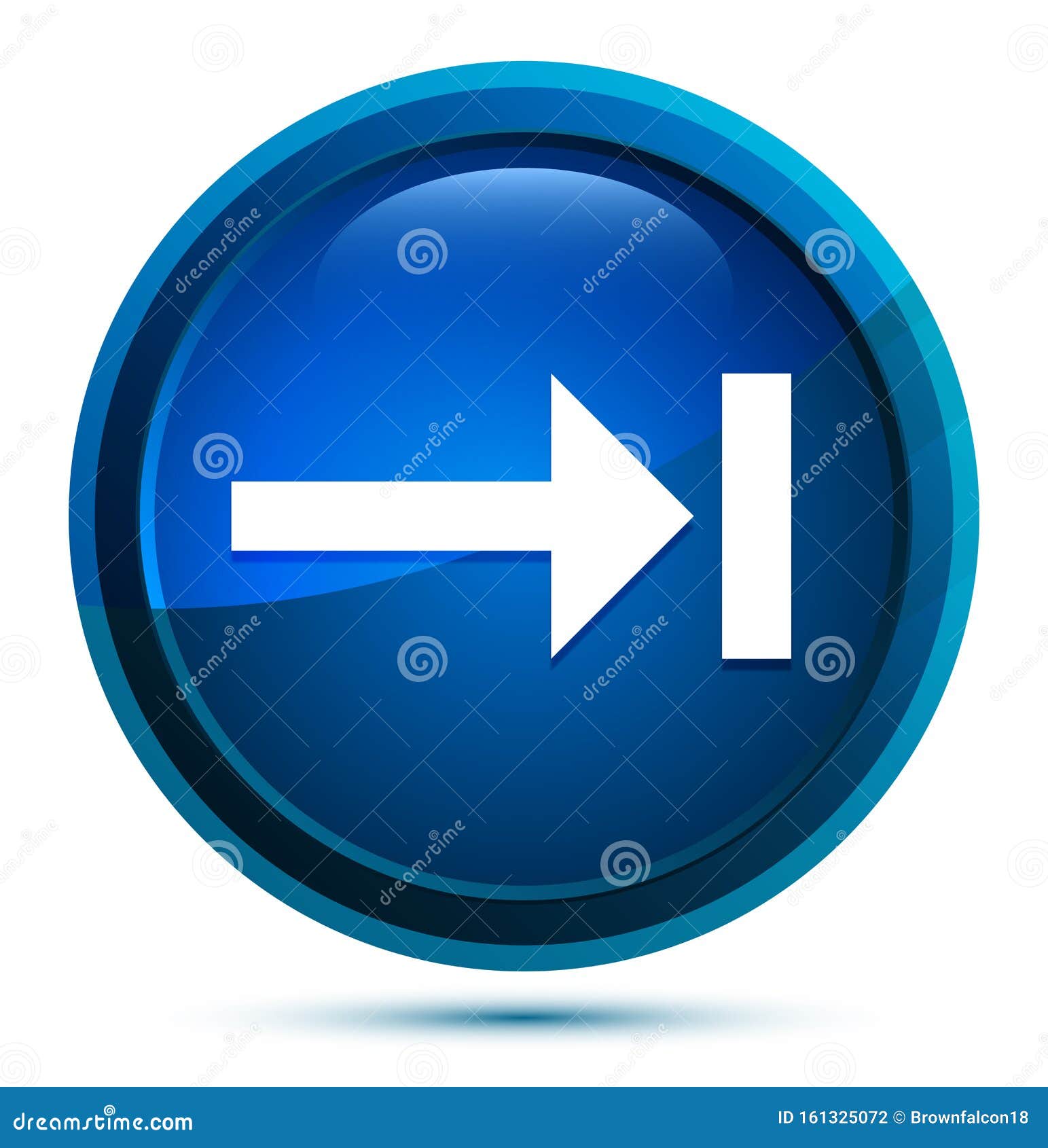Next Icon Elegant Blue Round Button Illustration Stock Vector ...
