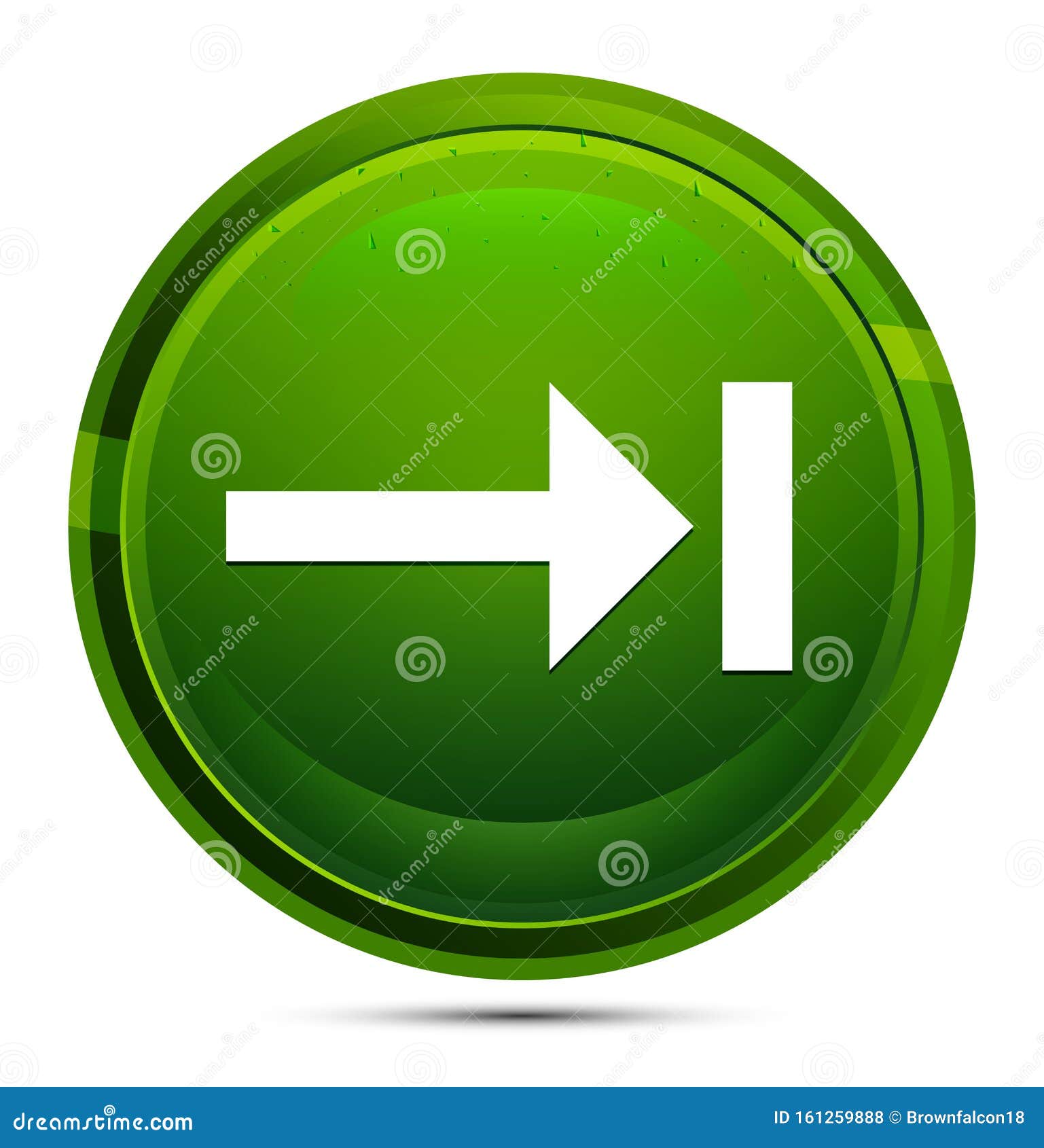 Next Icon Glassy Green Round Button Illustration Stock Vector ...