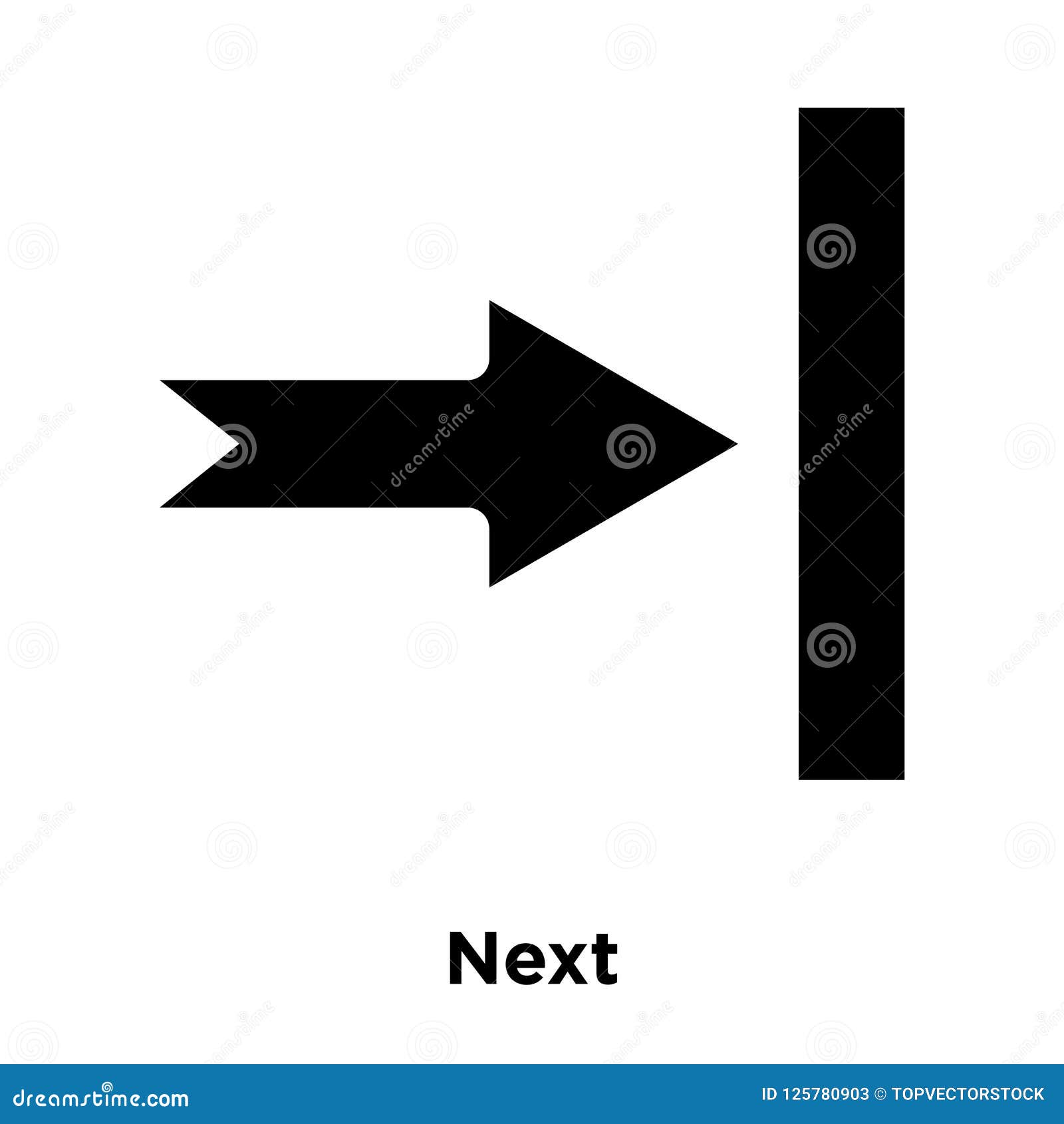 Next Icon Vector Isolated On White Background, Logo Concept Of N Stock ...