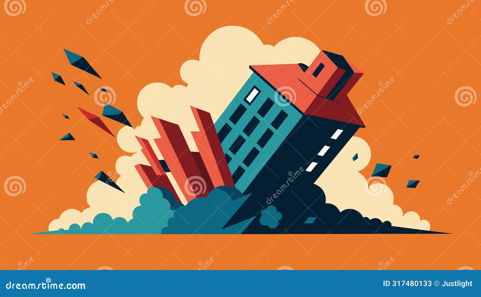 The Next Image Shows a Section of the Building Collapsing in on Itself ...