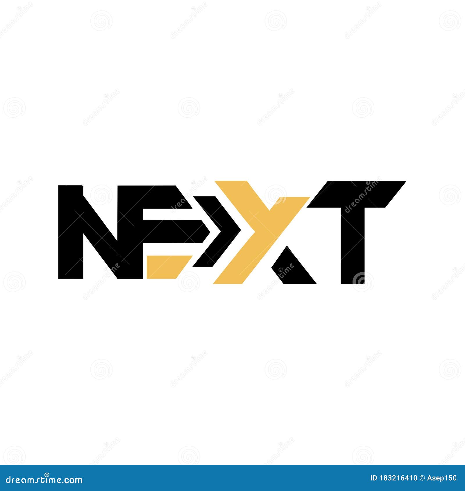 NEXT Initials Letter Business and Tech Logo and Icon Stock Vector ...