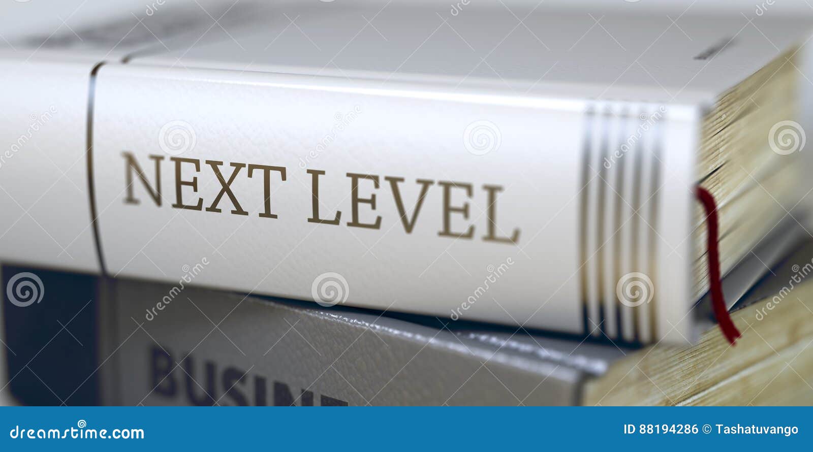 Next Level Concept. Book Title. 3D. Stock Illustration - Illustration ...