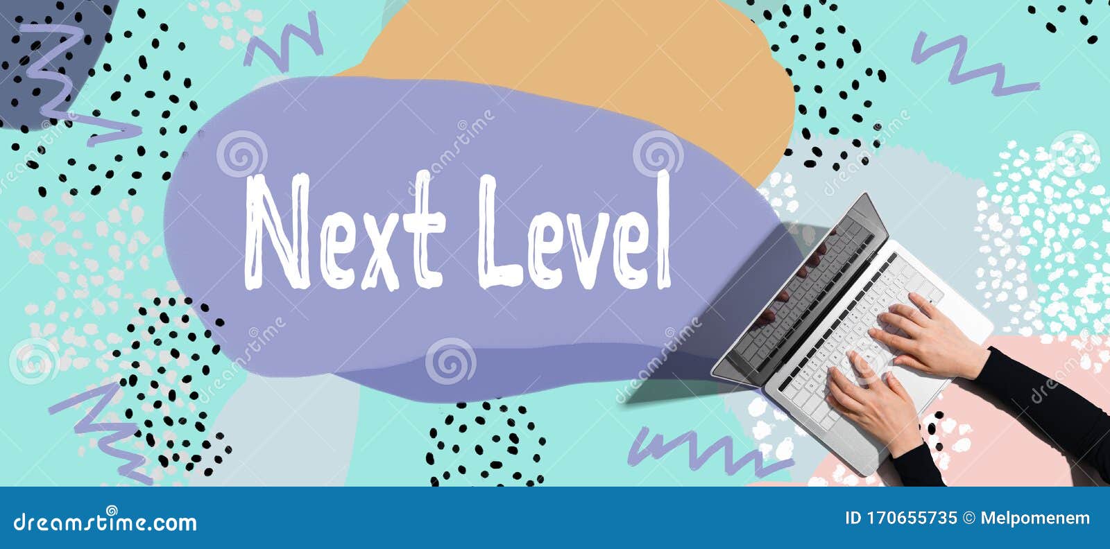 Next Level Concept with Person Using Laptop Stock Image - Image of ...
